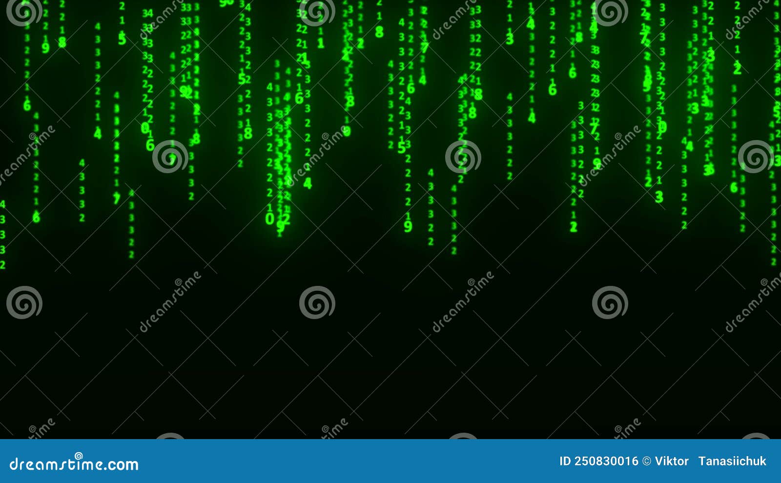 Big Data. Hacker Concept. Abstract Matrix. Computer Generated Many Numbers. 3d Rendering Stock ...