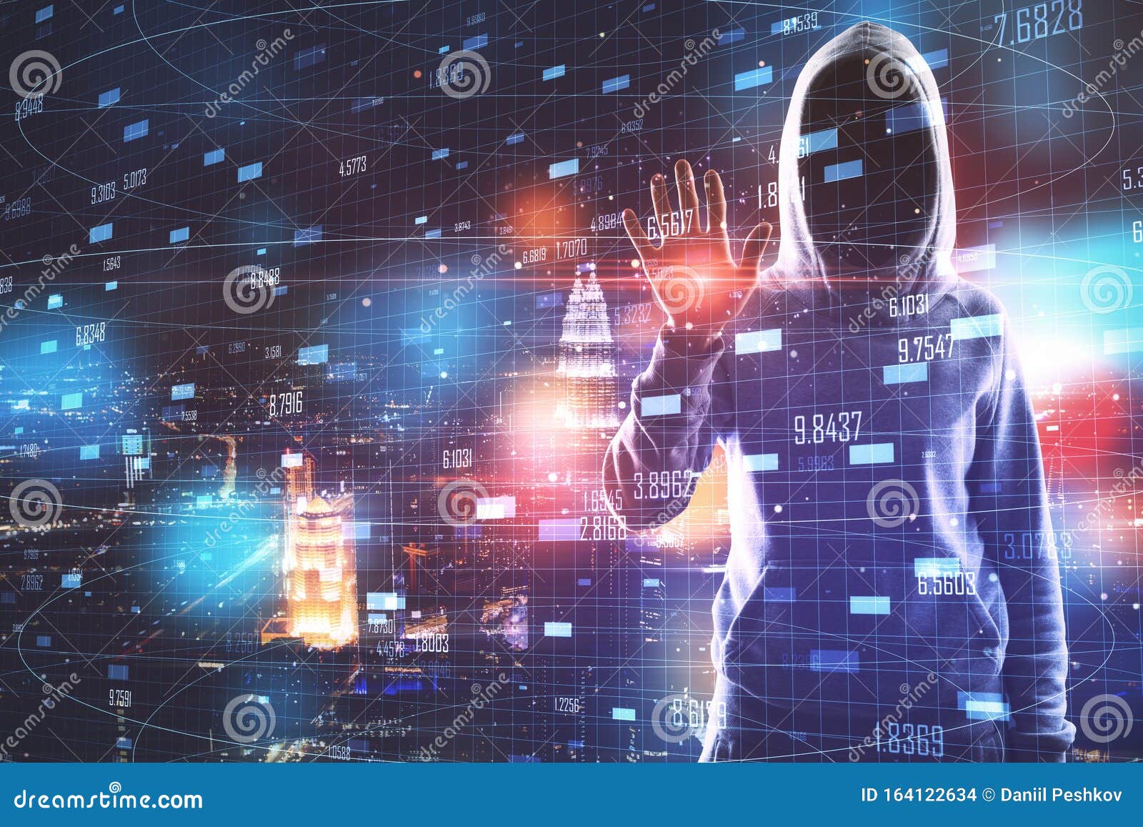 Big Data and Hacking Concept Stock Photo - Image of grid, communication ...