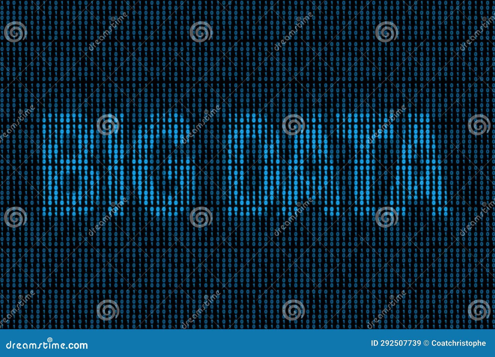Big Data Hidden in Binary Code Stock Illustration - Illustration of ...