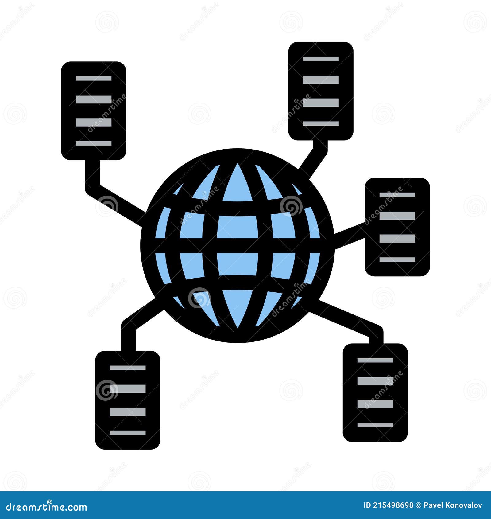 Big Data Icon stock vector. Illustration of globe, storage - 215498698