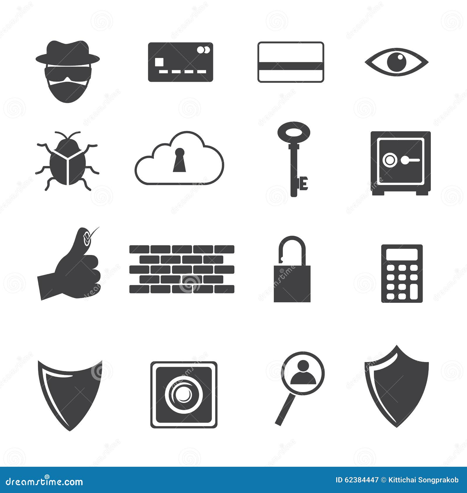 Big Data Icon, Computer Criminal Icons Set. Stock Vector - Illustration ...