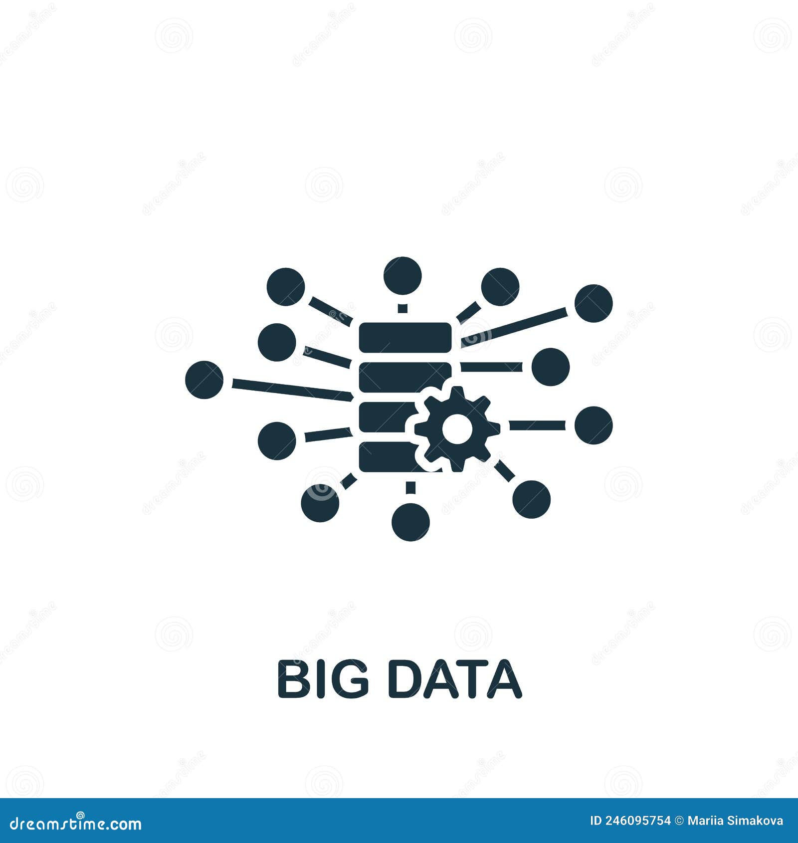 Big Data Icon. Monochrome Simple Artificial Intelligence Icon for ...