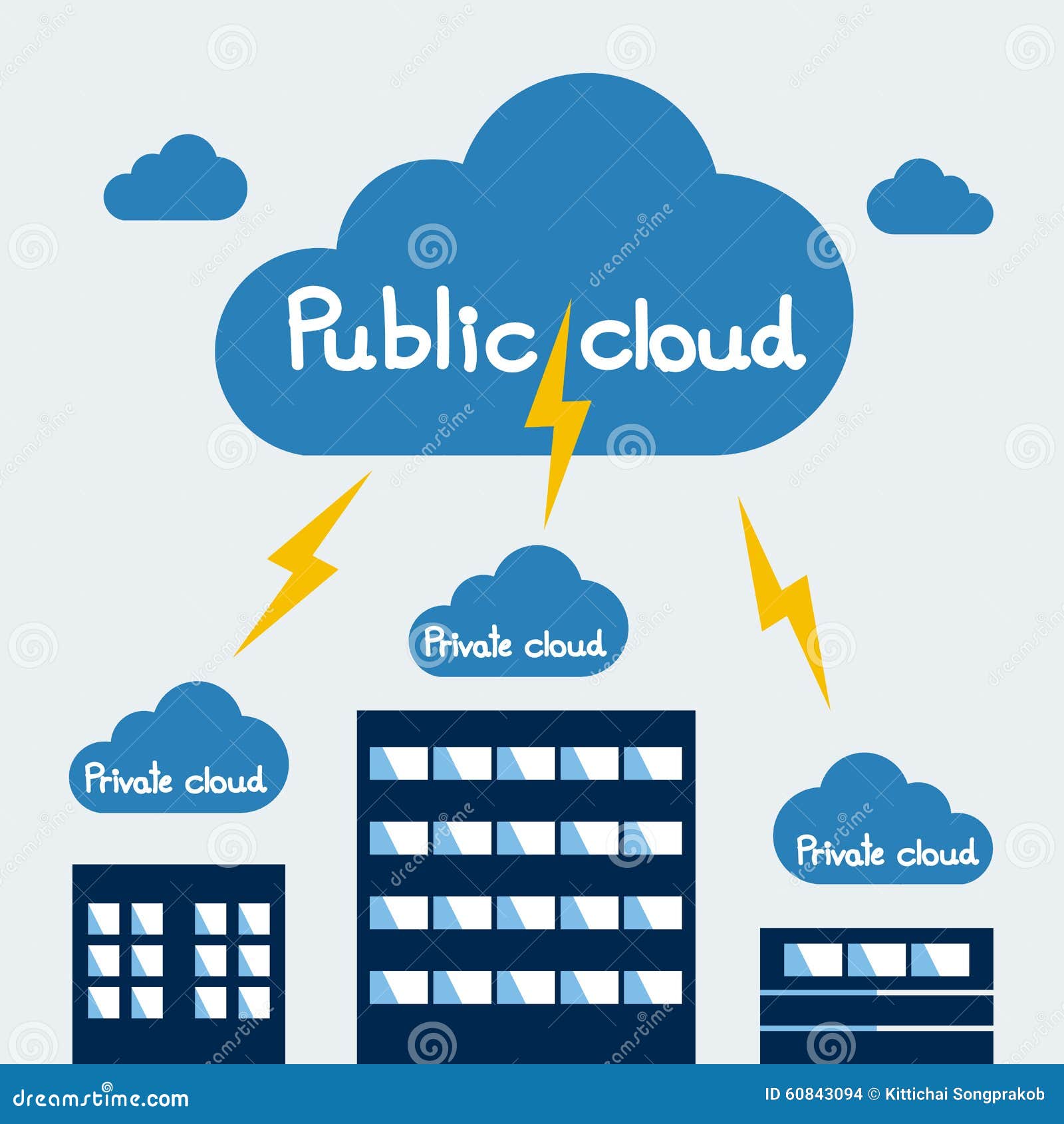 Big Data Icon Set, Cloud Computing Concept Stock Vector - Illustration ...