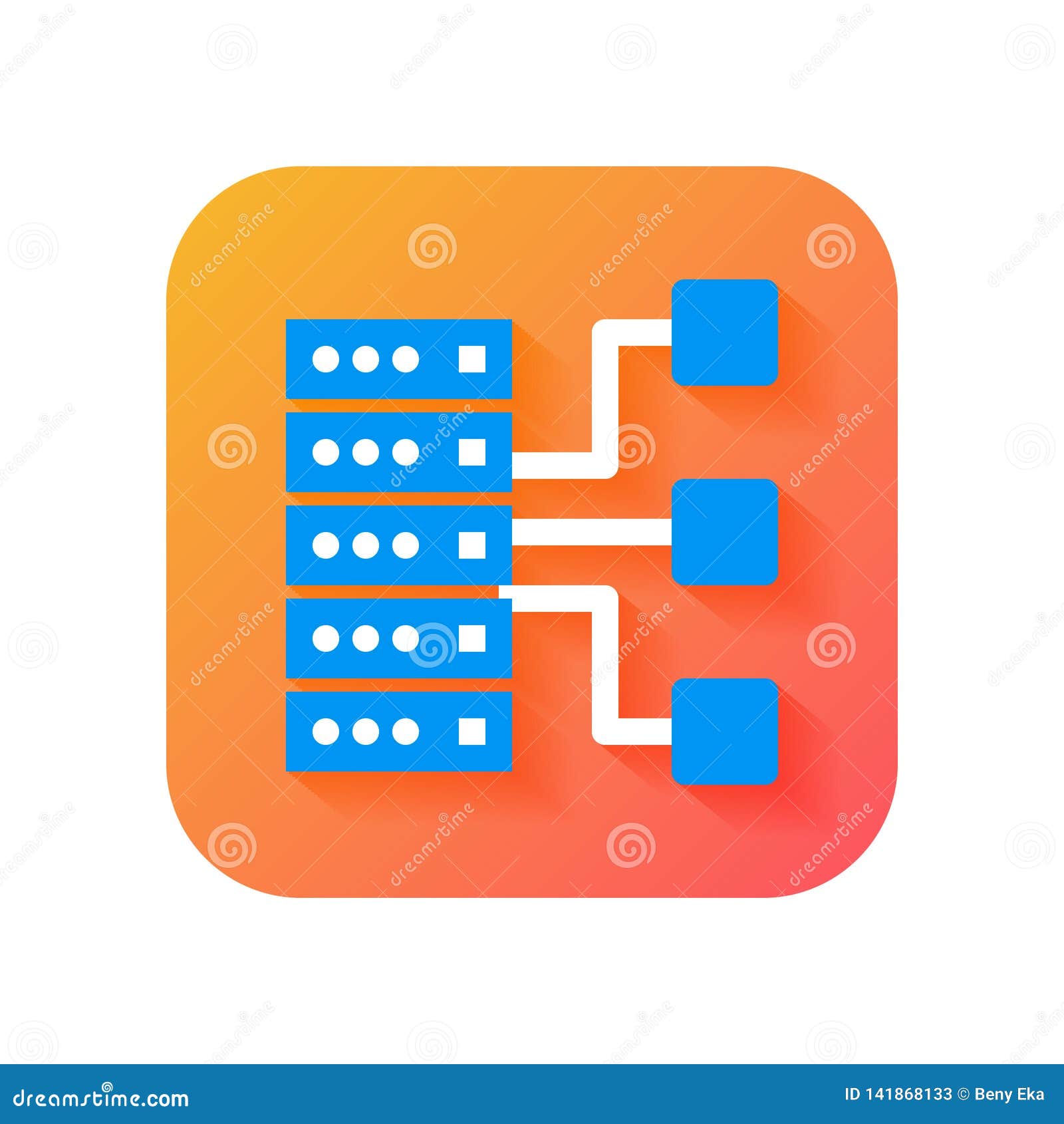 Big Data Icon, Storage Icon, Database Icon. Modern Icon in Flat Style ...