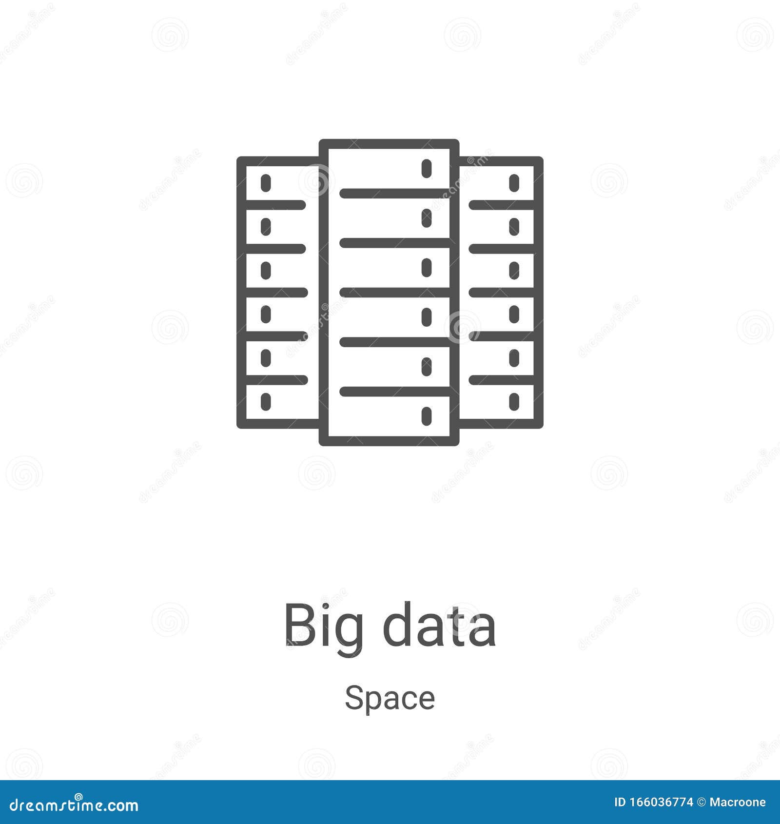 Big Data Icon Vector from Space Collection. Thin Line Big Data Outline ...