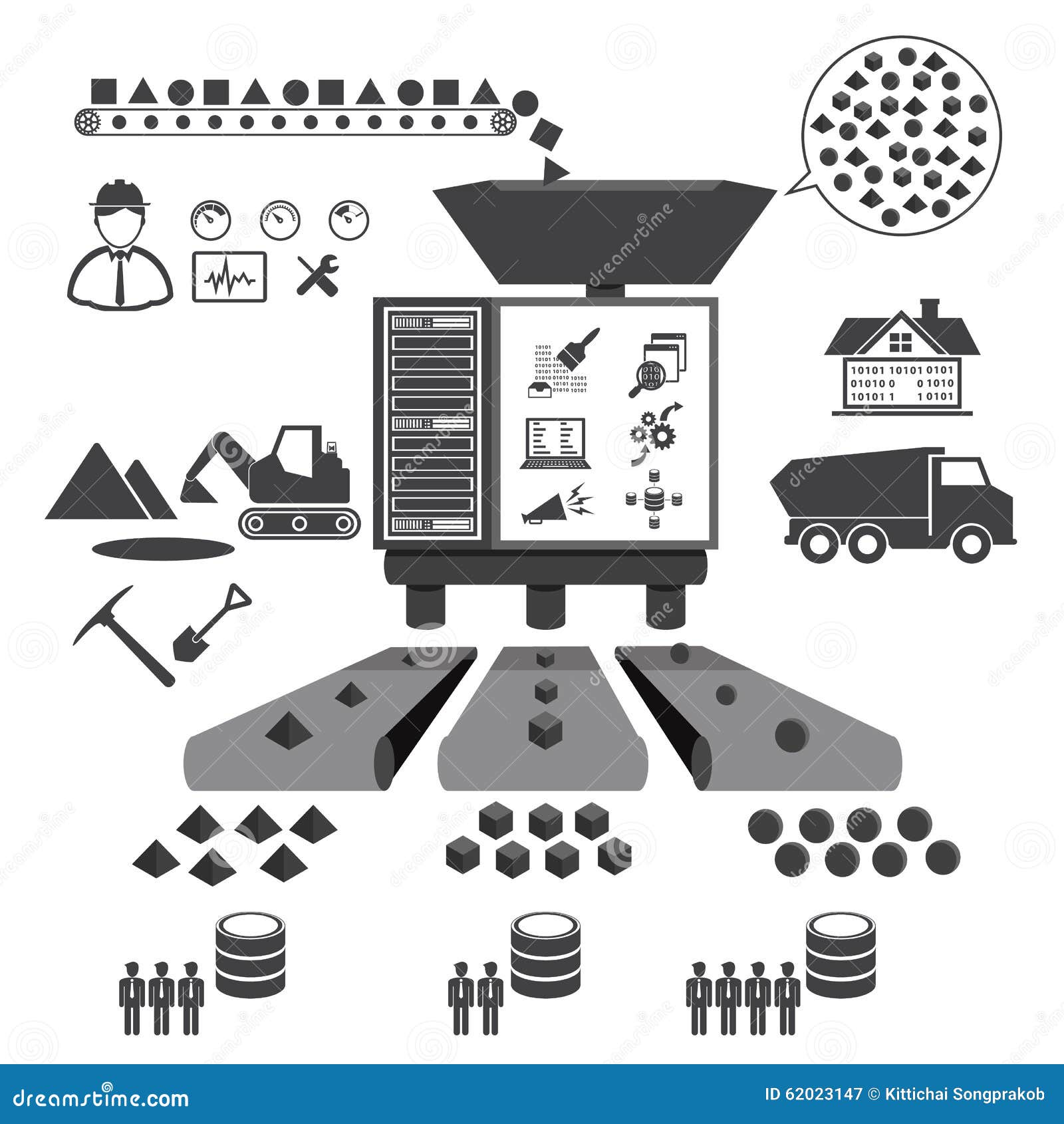 Big Data Icons Set, Data Mining Concept Stock Vector - Illustration of ... Big Data Icons Set, Data Mining Concept Stock Vector - Illustration of ...