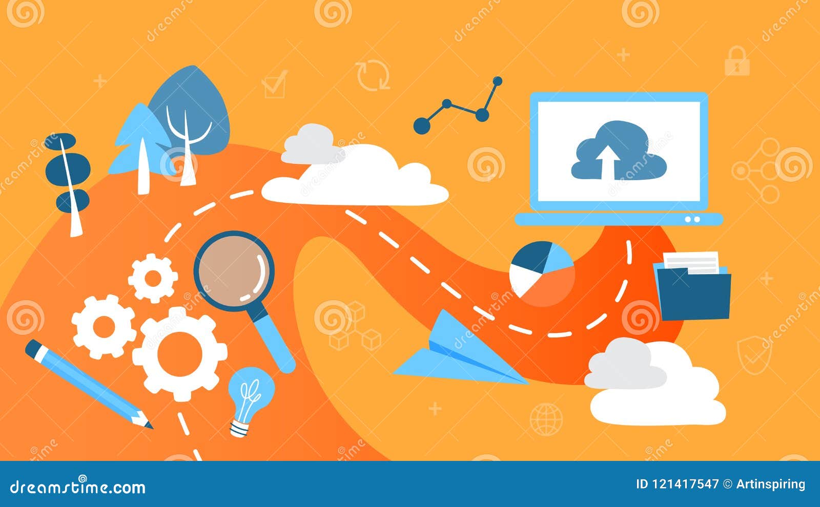 Big data illustration stock vector. Illustration of digital - 121417547