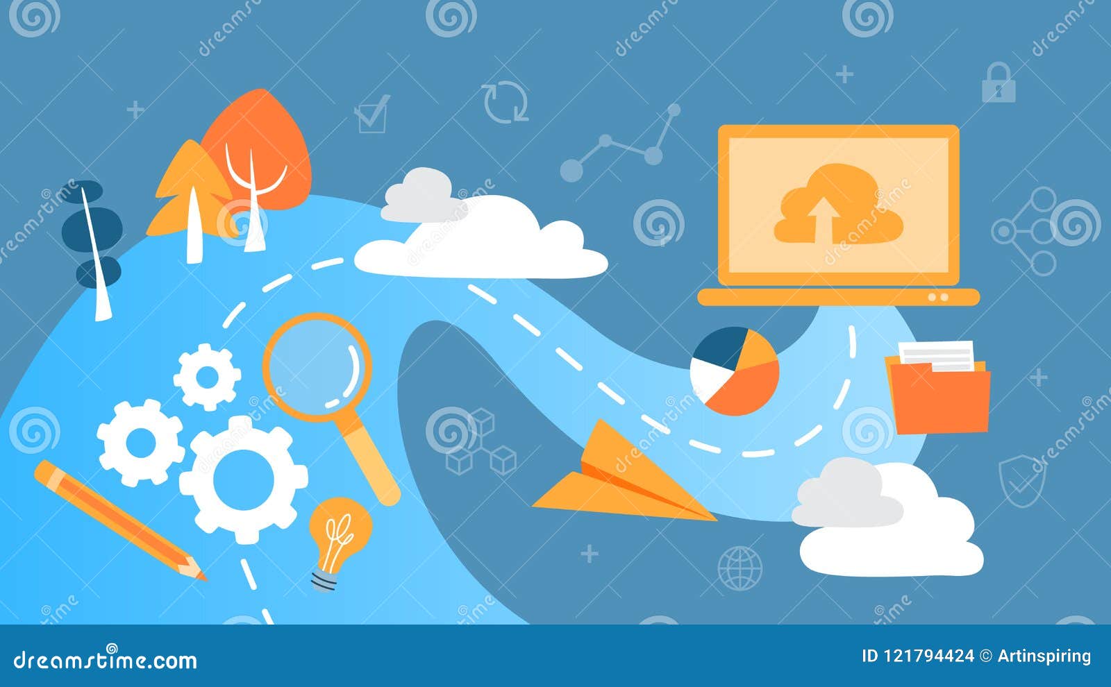 Big data illustration stock vector. Illustration of info - 121794424