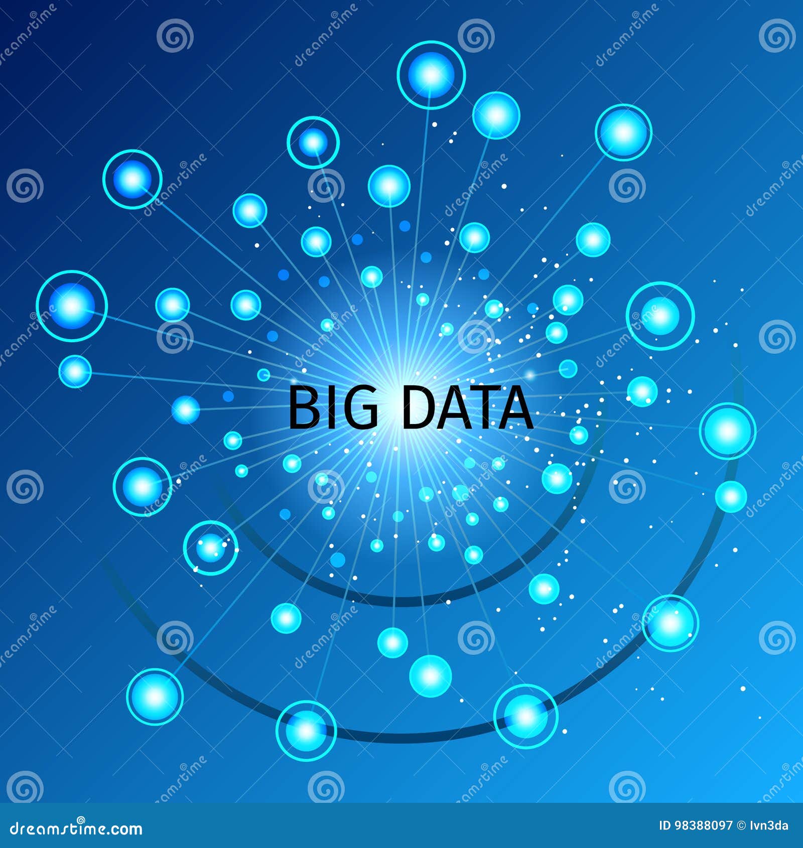 BIG data illustration stock vector. Illustration of cyber - 98388097