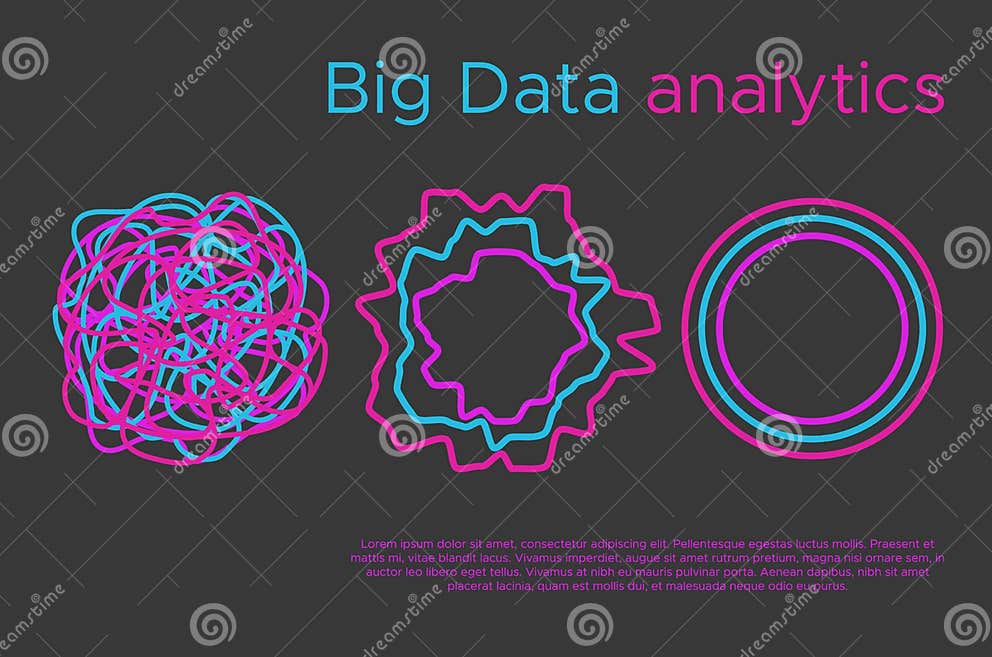 Big Data Information Analytics Vector Flat Illustation Stock Vector ...