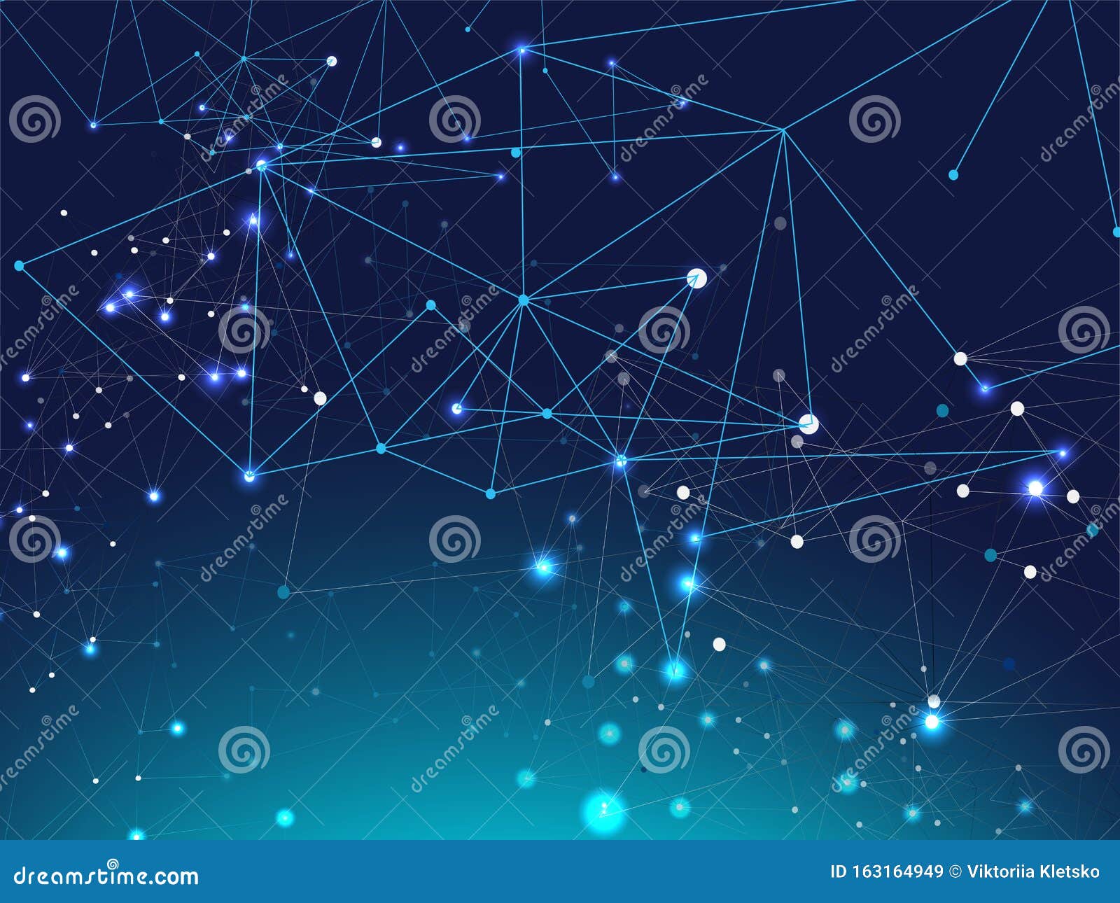Big Data Information, Triangular Polygonal Nodes. Stock Vector ...
