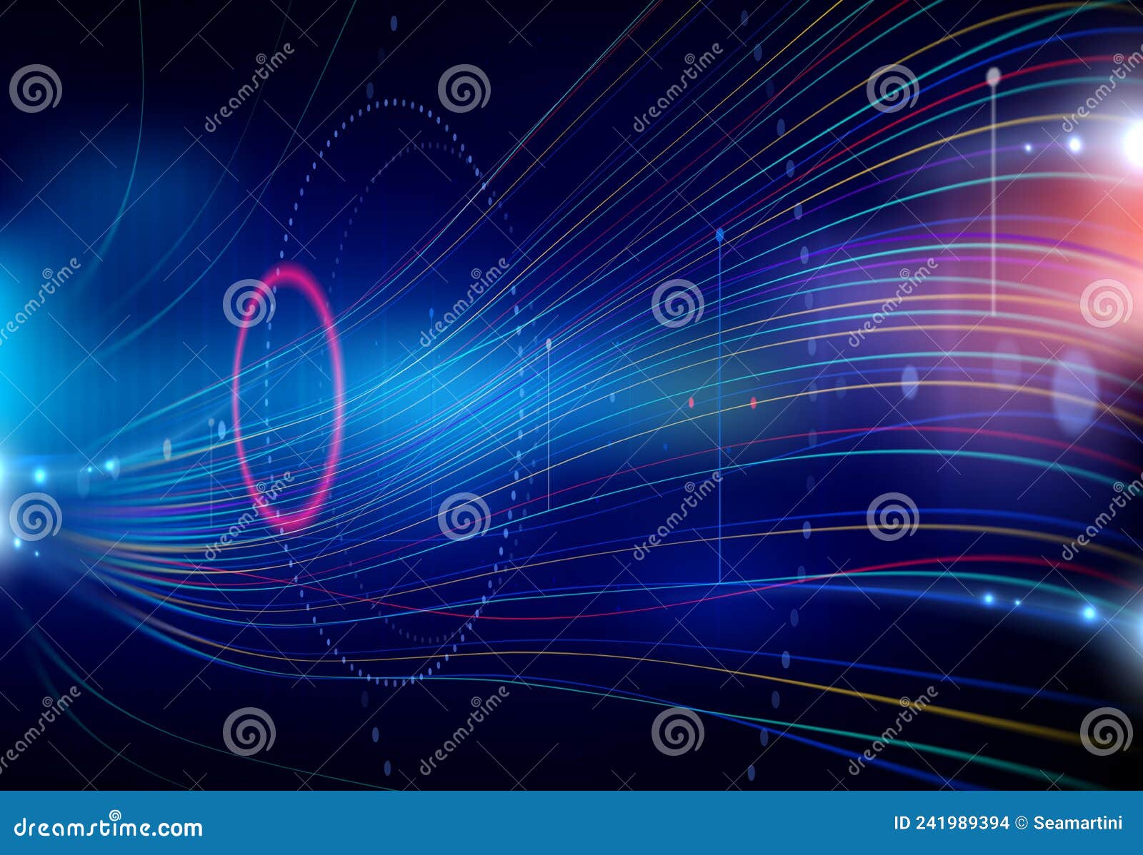 Big Data Information Waves, Network Technology Stock Vector - Illustration of stream, network ...