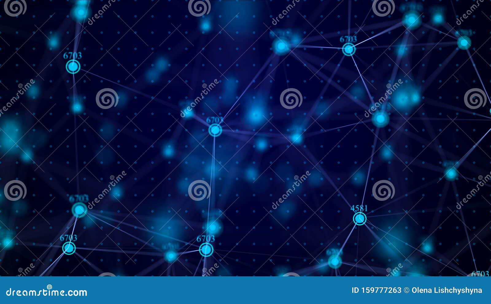 Big Data on the Internet Network. Hacked Code Values. Information Cells ...