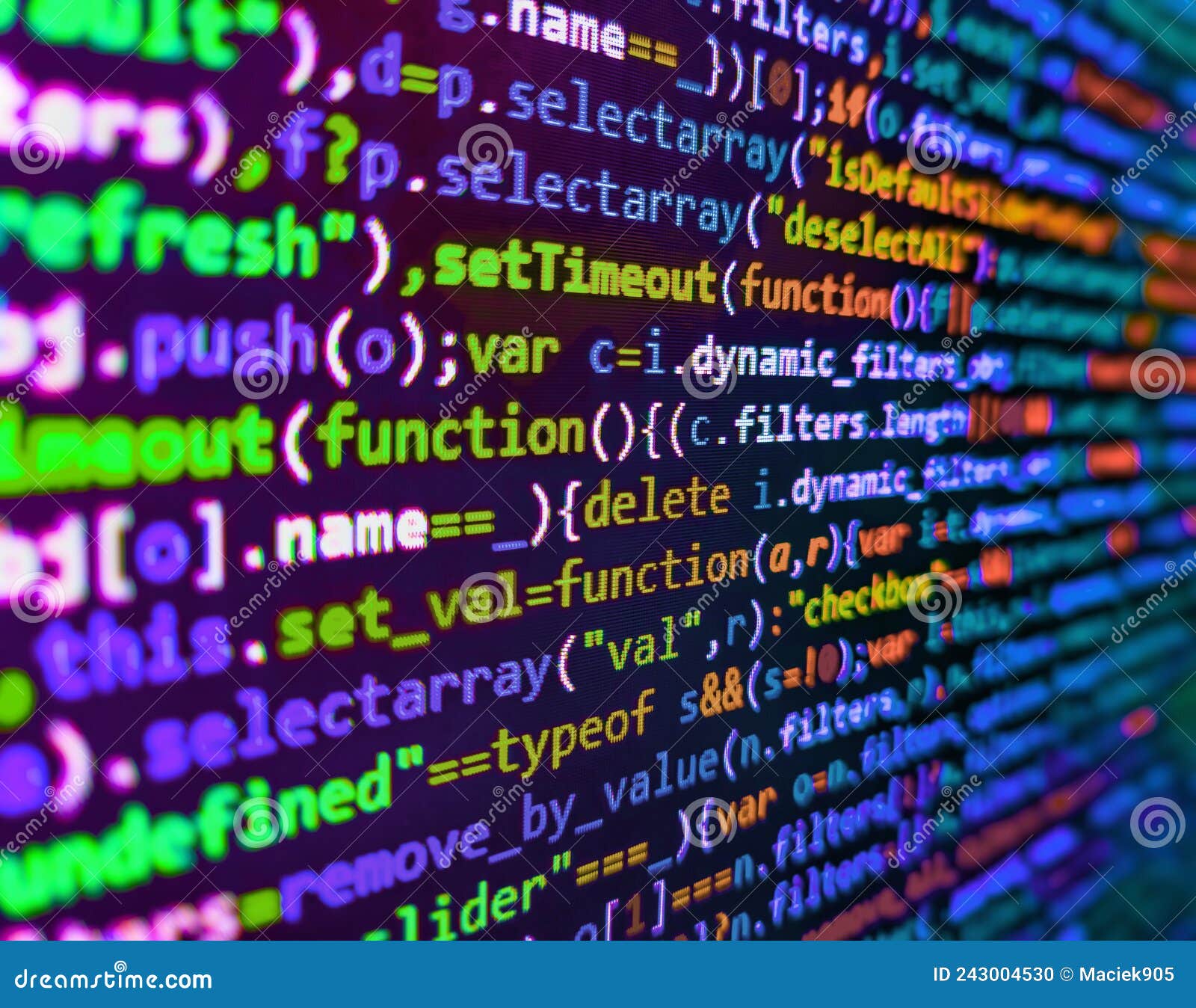 Big Data and Internet of Things Trend. Screenshot with Random Parts of ...
