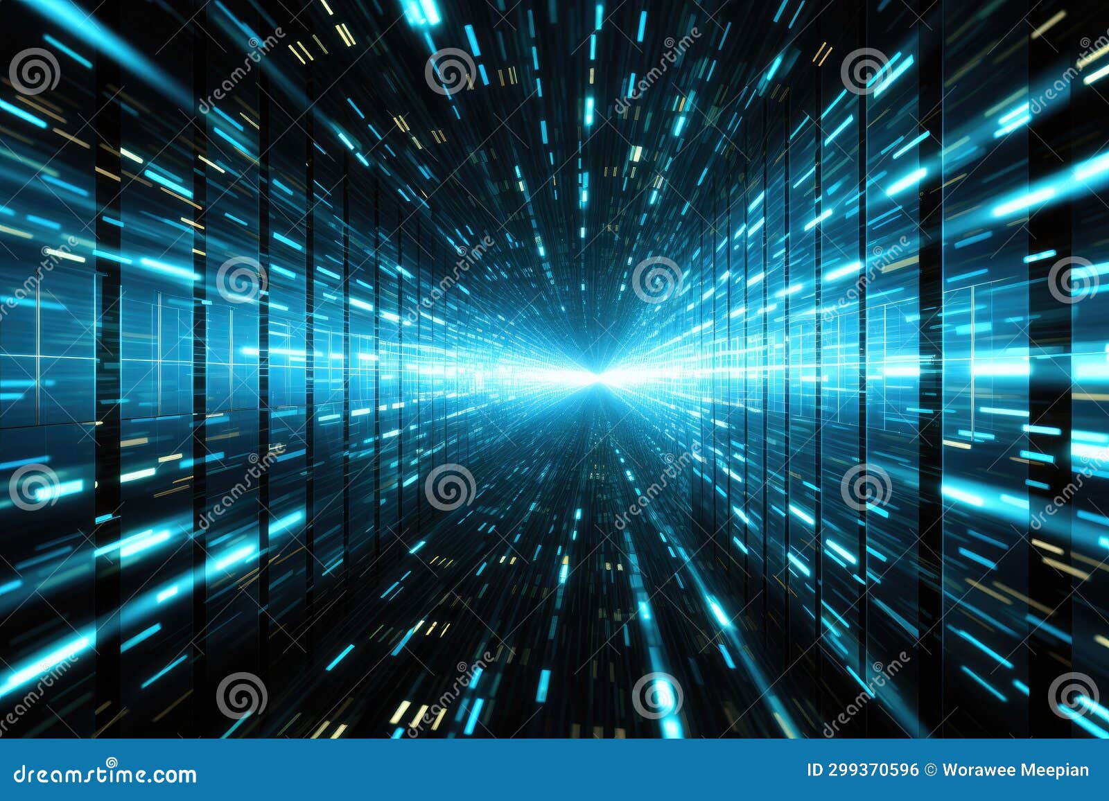 Big Data on Internet Upload and Download Progress. Futuristic Digital ...