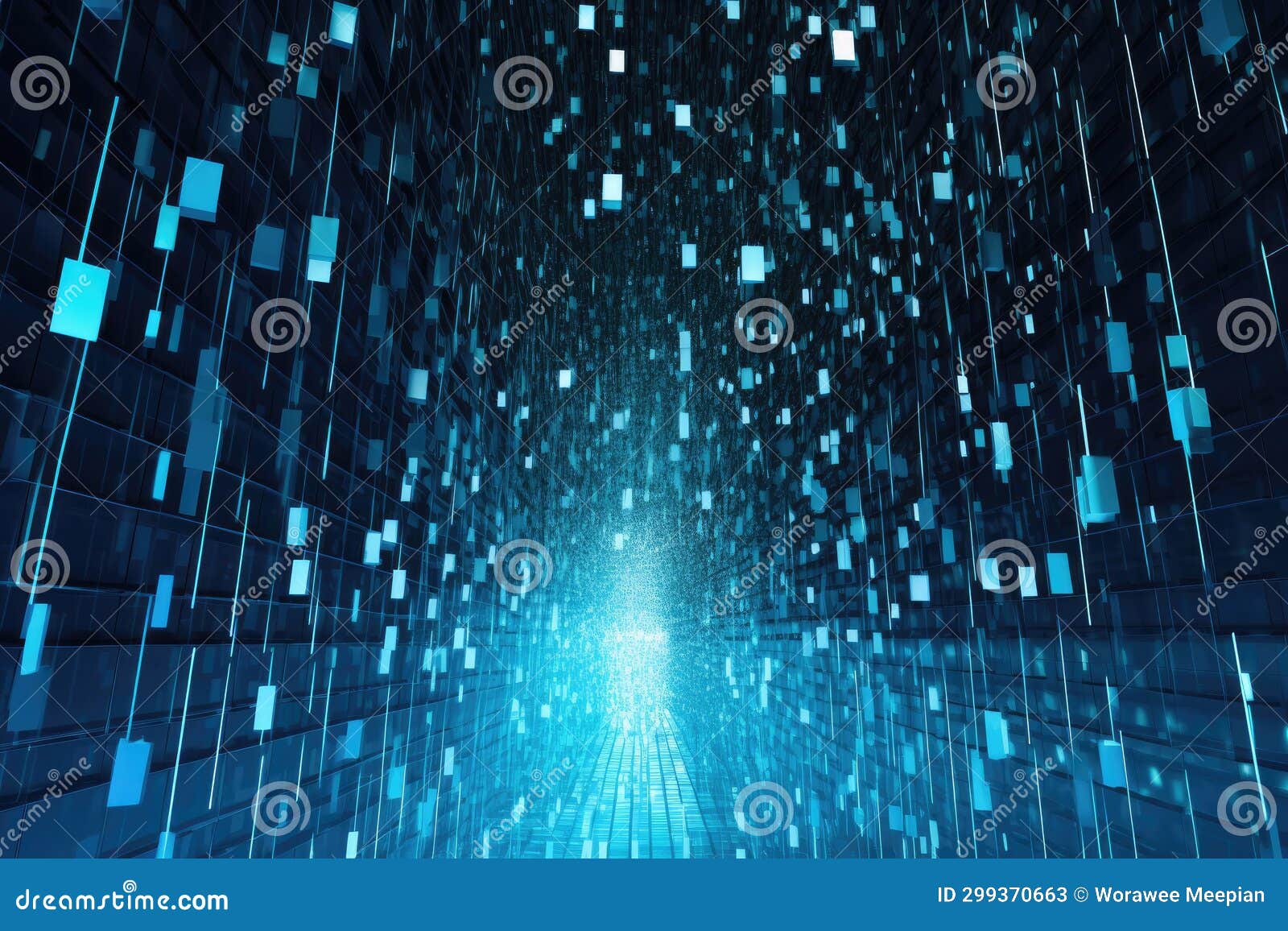 Big Data on Internet Upload and Download Progress. Futuristic Digital ...