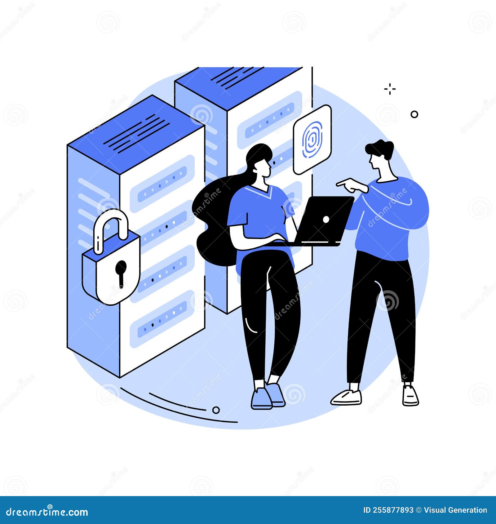 Big Data Isolated Cartoon Vector Illustrations. Stock Vector ...