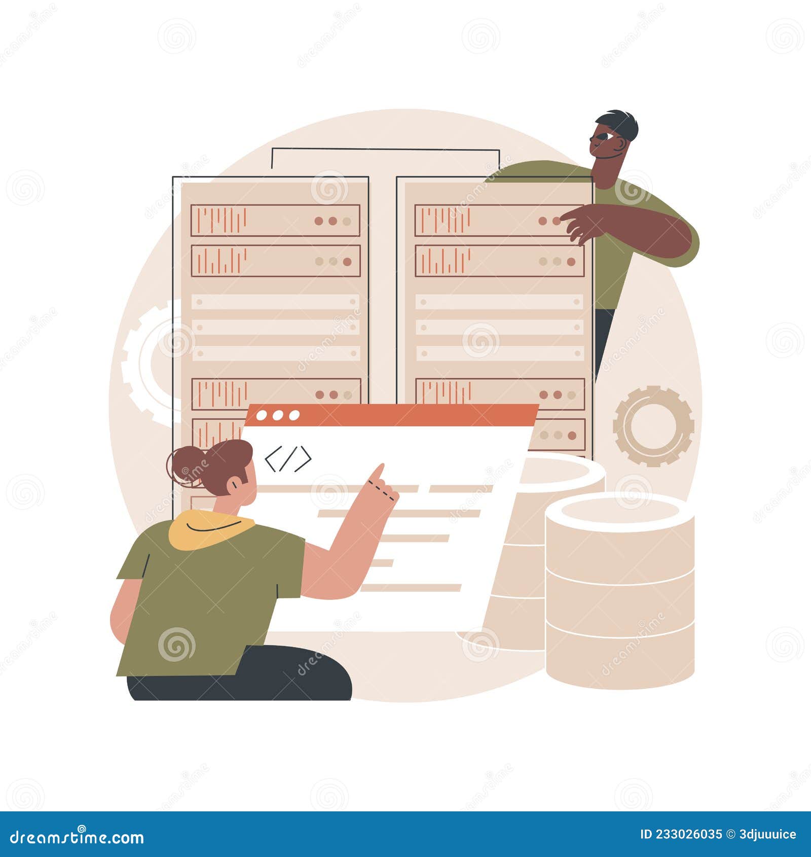 Big Data Job Abstract Concept Vector Illustration. Stock Vector ...