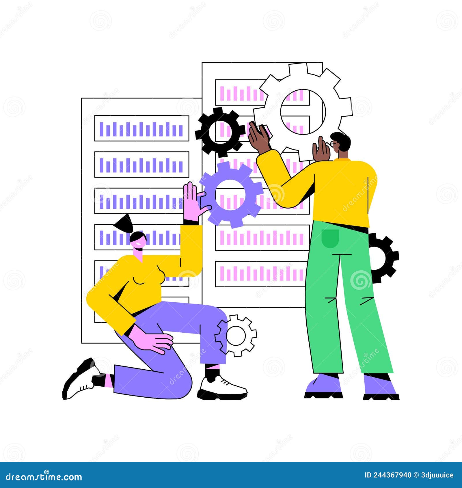 Big Data Job Abstract Concept Vector Illustration. Stock Vector ...