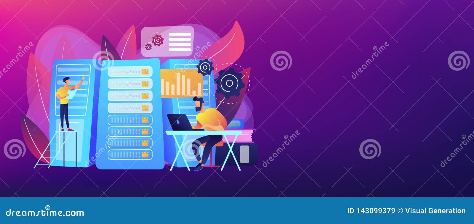 Big Data Job Concept Banner Header. Stock Vector - Illustration of ...