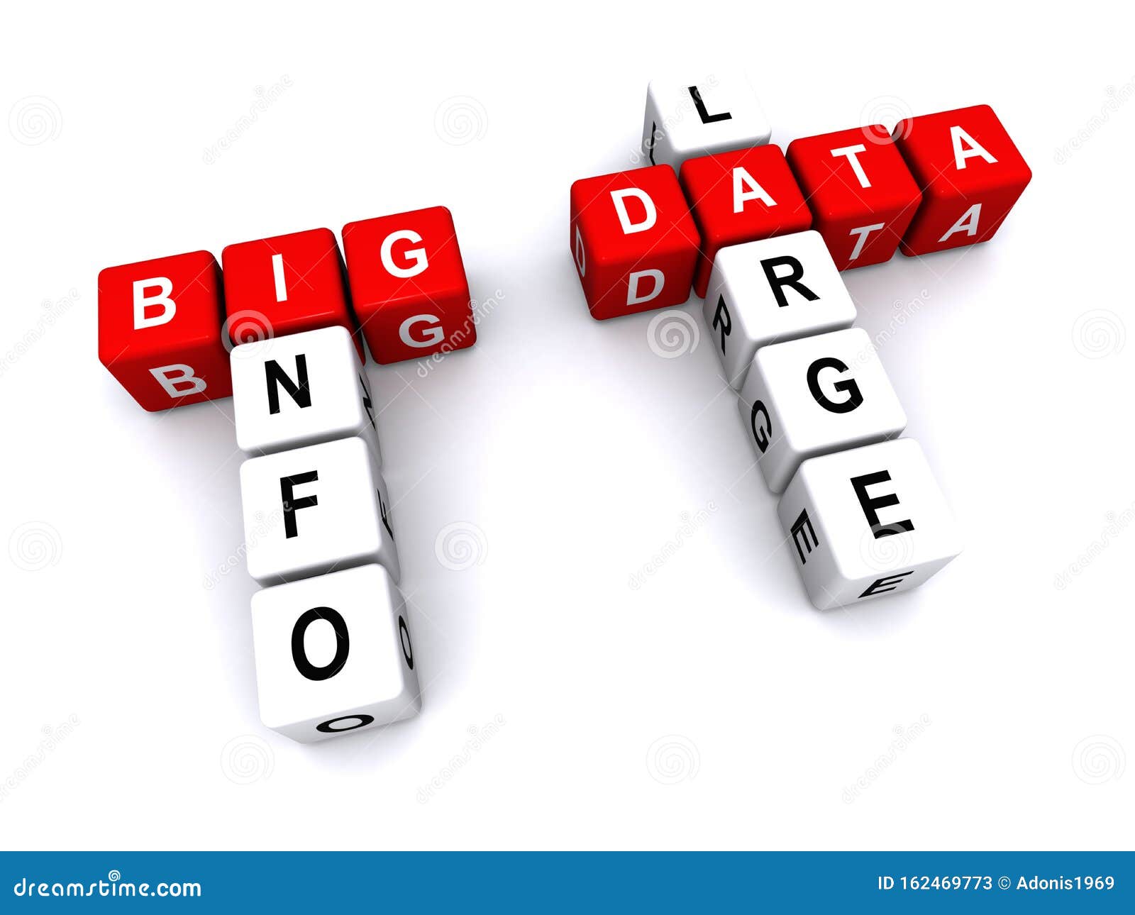 Big Data Large Data Word Blocks Stock Illustration - Illustration of ...