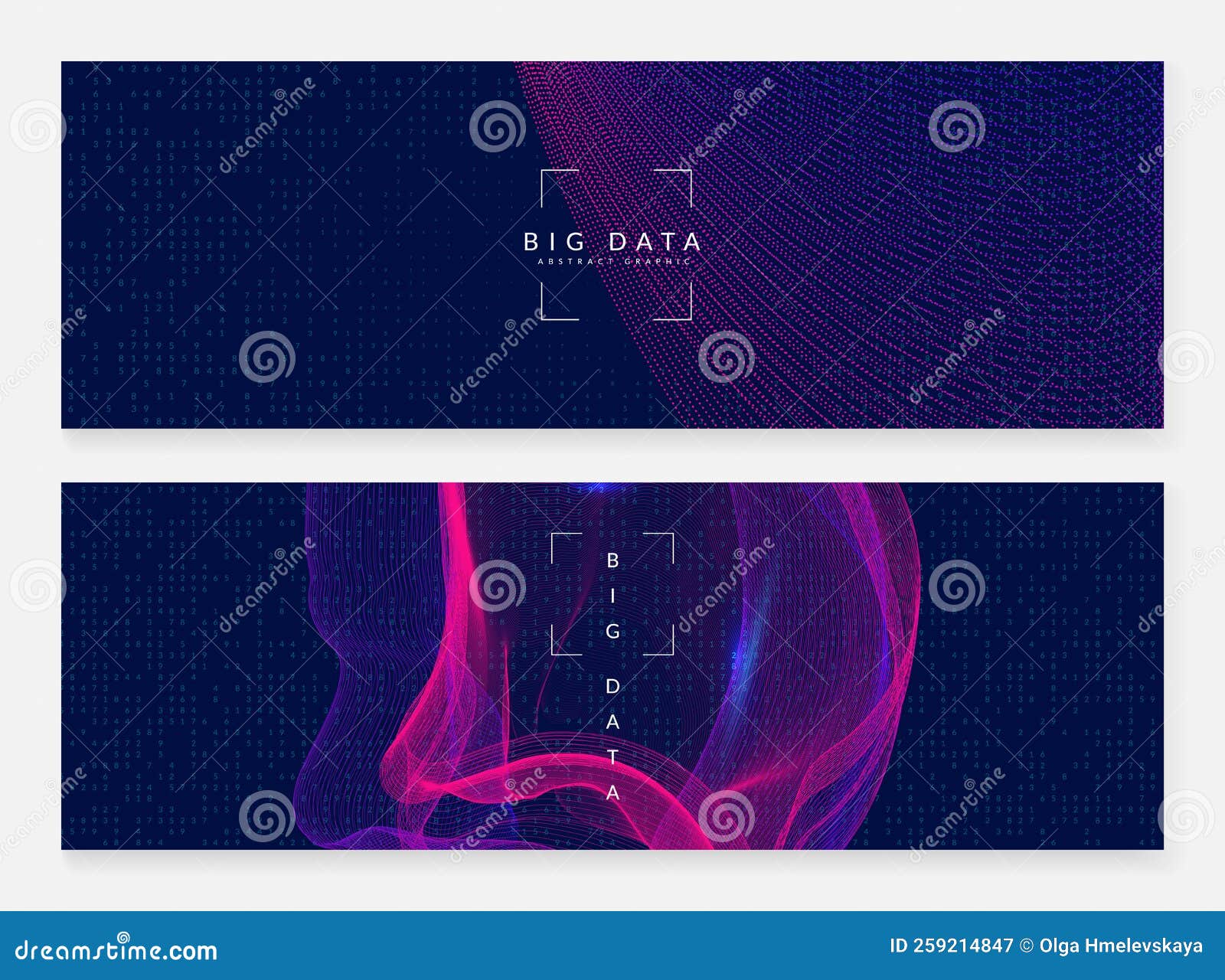 Big Data Learning. Digital Technology Abstract Stock Vector ...