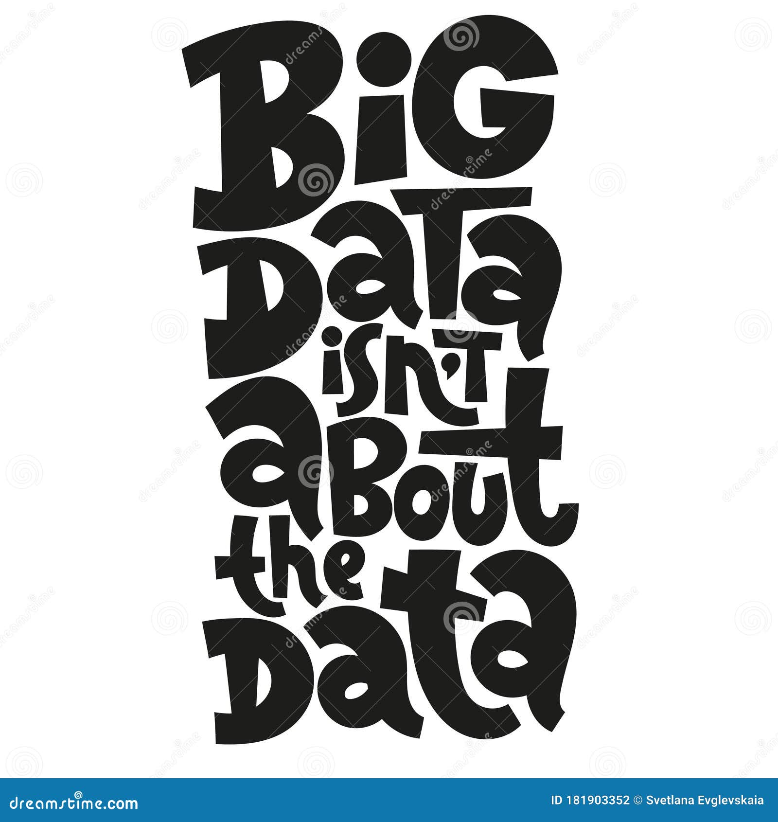 Big Data Lettering stock vector. Illustration of lettering - 181903352