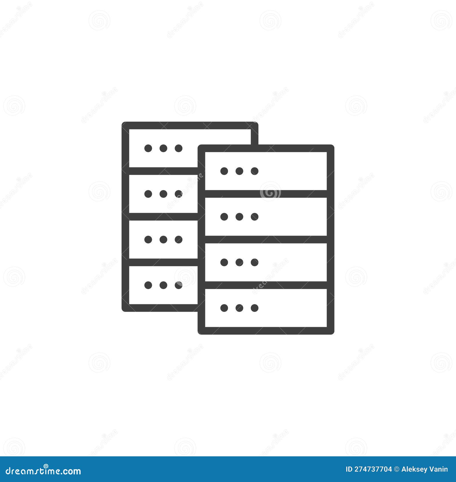 Big data line icon stock illustration. Illustration of computer - 274737704