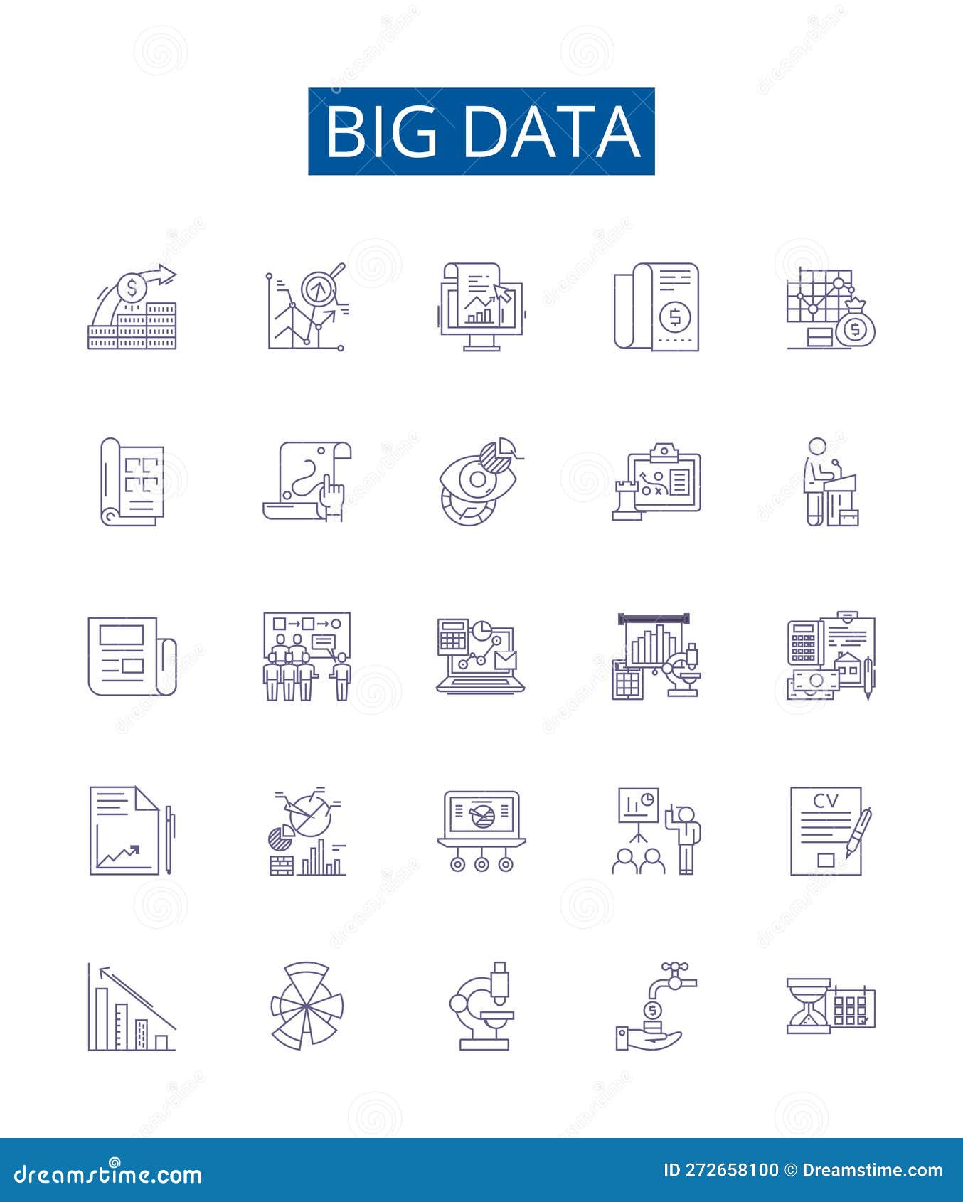 Big Data Line Icons Signs Set. Design Collection of Analytics, Storage ... Big Data Line Icons Signs Set. Design Collection of Analytics, Storage ...