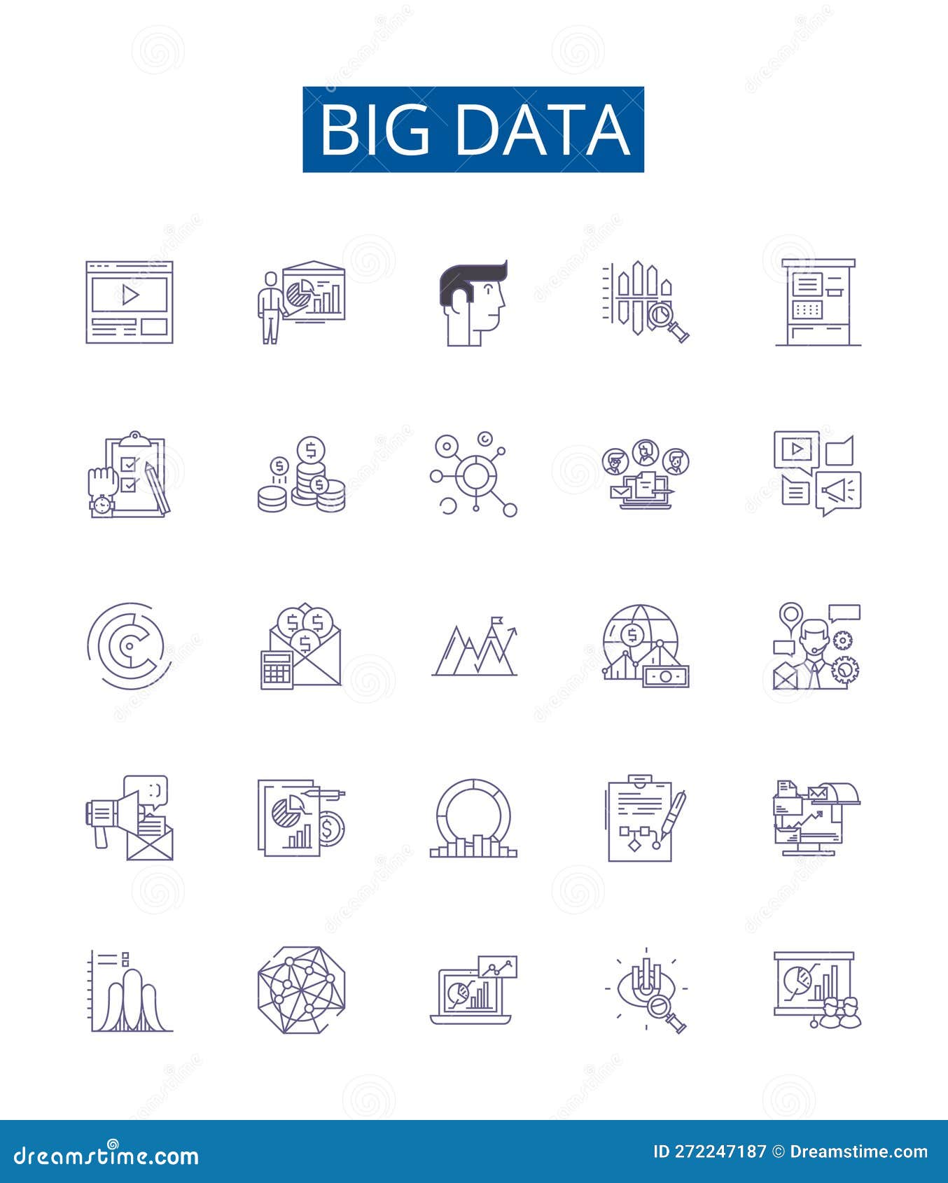 Big Data Line Icons Signs Set. Design Collection of Analytics, Storage ... Big Data Line Icons Signs Set. Design Collection of Analytics, Storage ...