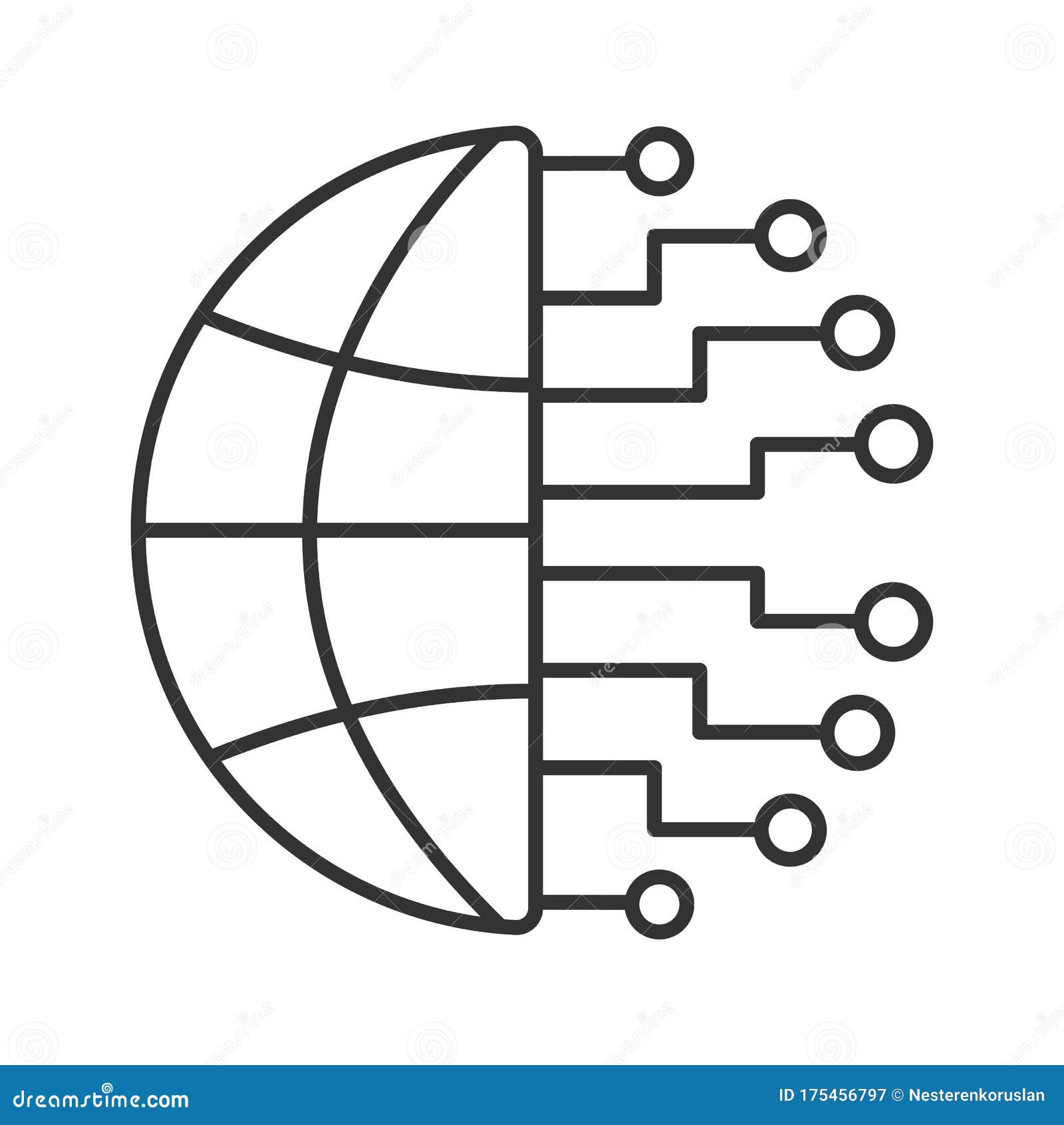 Big data linear icon stock vector. Illustration of linear - 175456797 Big data linear icon stock vector. Illustration of linear - 175456797