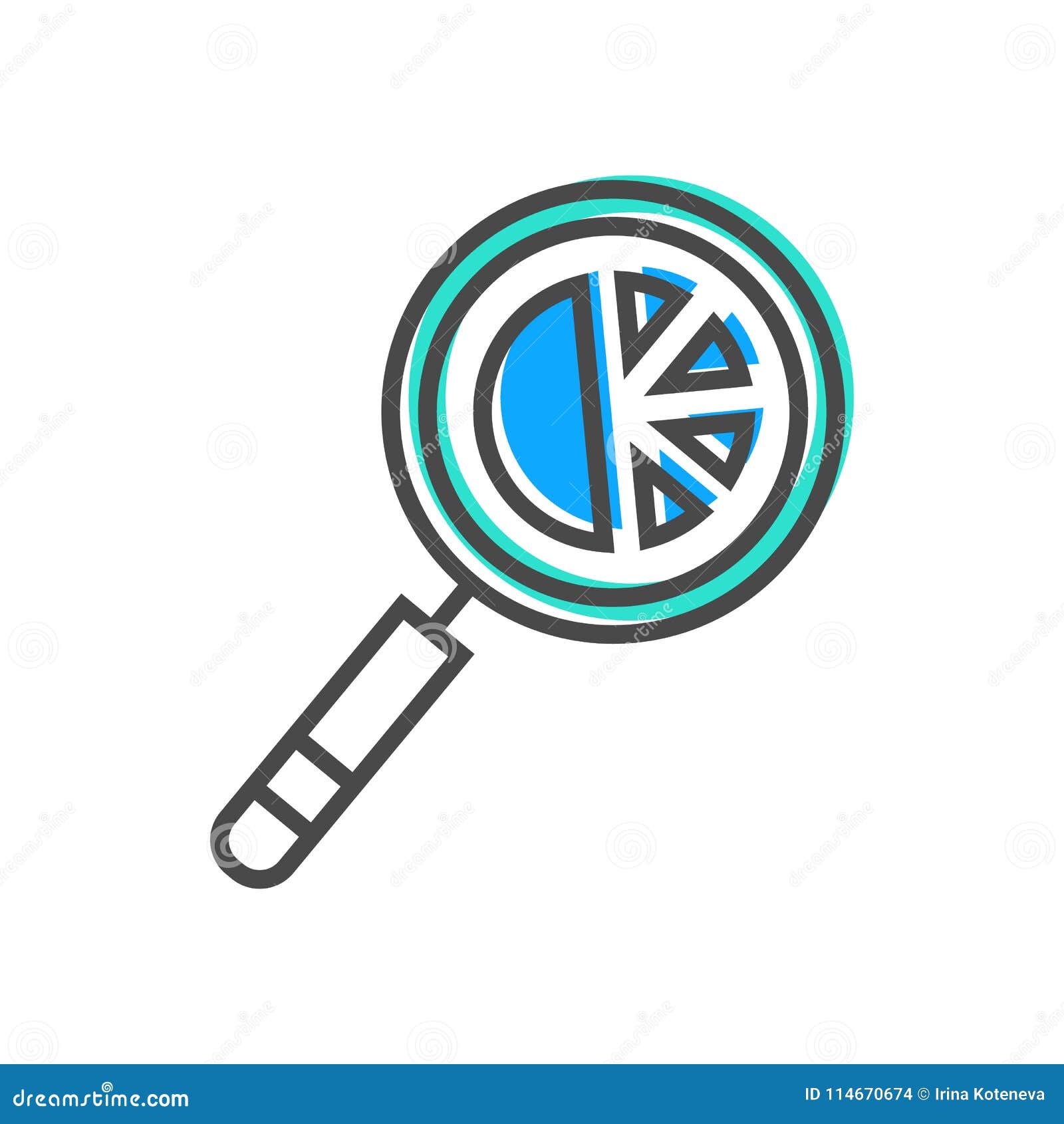 Big Data Linear Icon with Magnifier Sign Stock Illustration ... Big Data Linear Icon with Magnifier Sign Stock Illustration ...