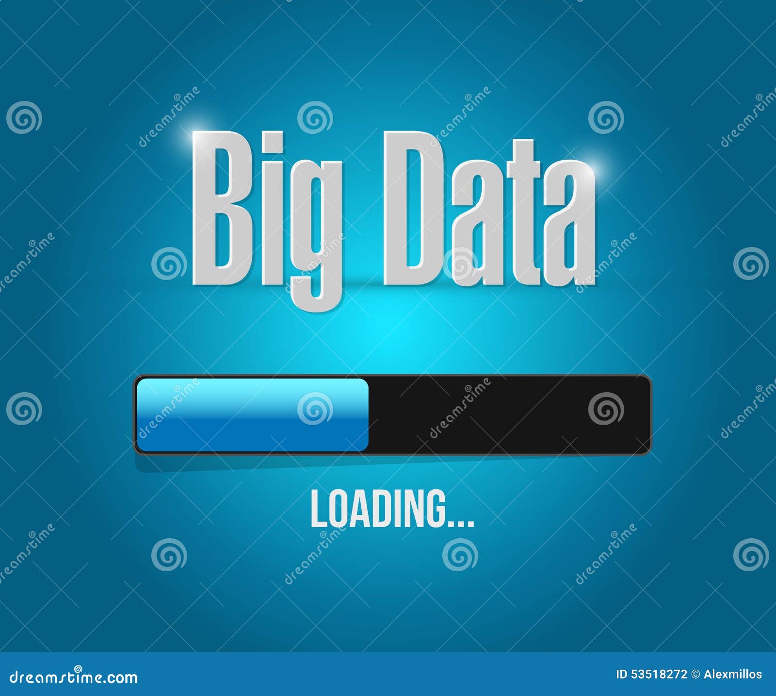 Big Data Loading Update Bar Sign Concept Stock Illustration ...