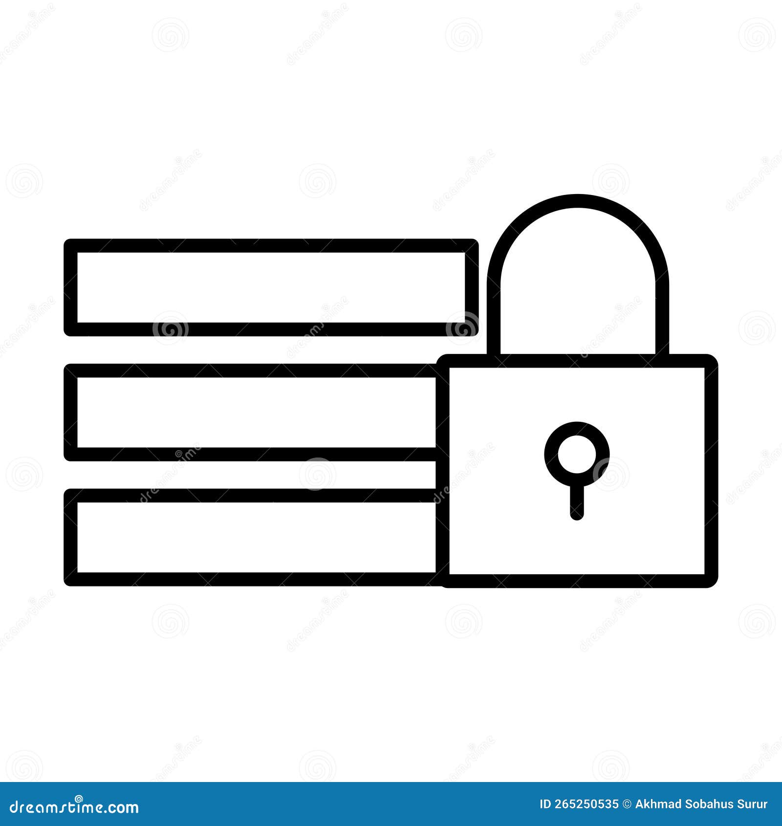 Big Data Lock Icon Illustration. Padlock, Safety. Icon Related To ...