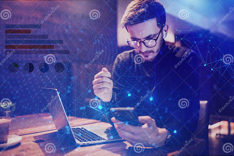 Big Data Management, Digital Technology, Software Development Concept. Computer Programmer ...