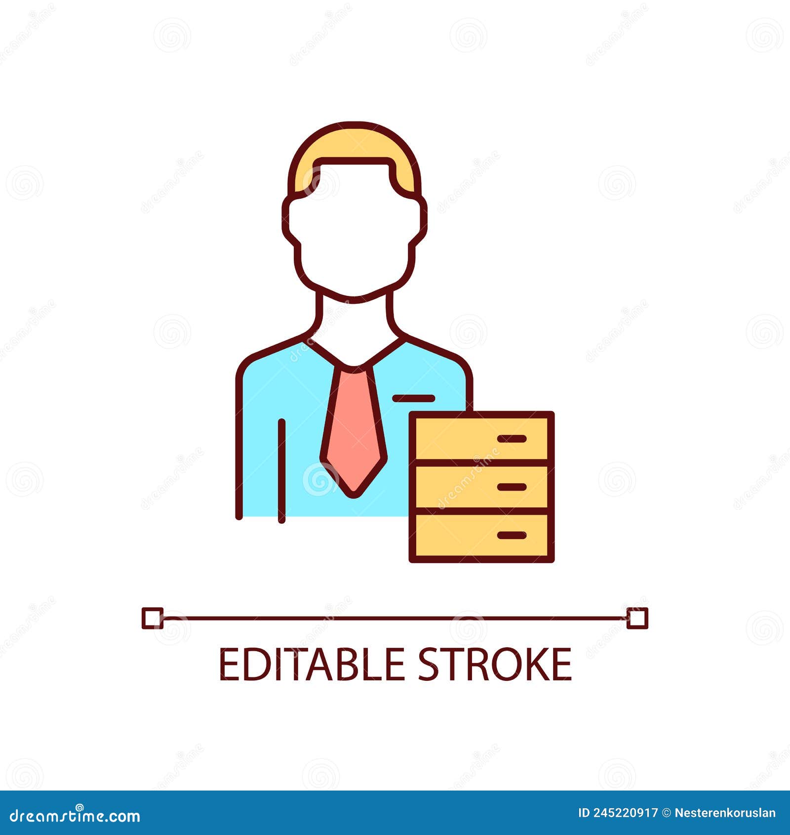 Big Data Manager RGB Color Icon Stock Vector - Illustration of computer ...