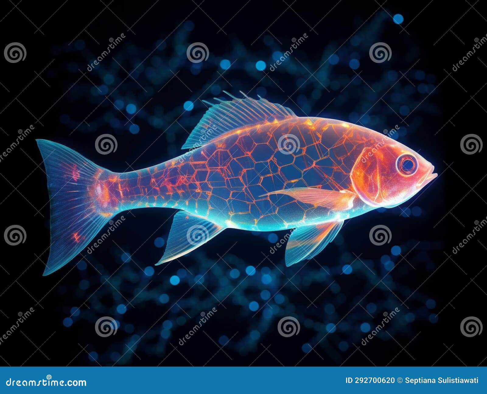 Big Data of Marine Fish in Word, Generated AI Stock Illustration ...