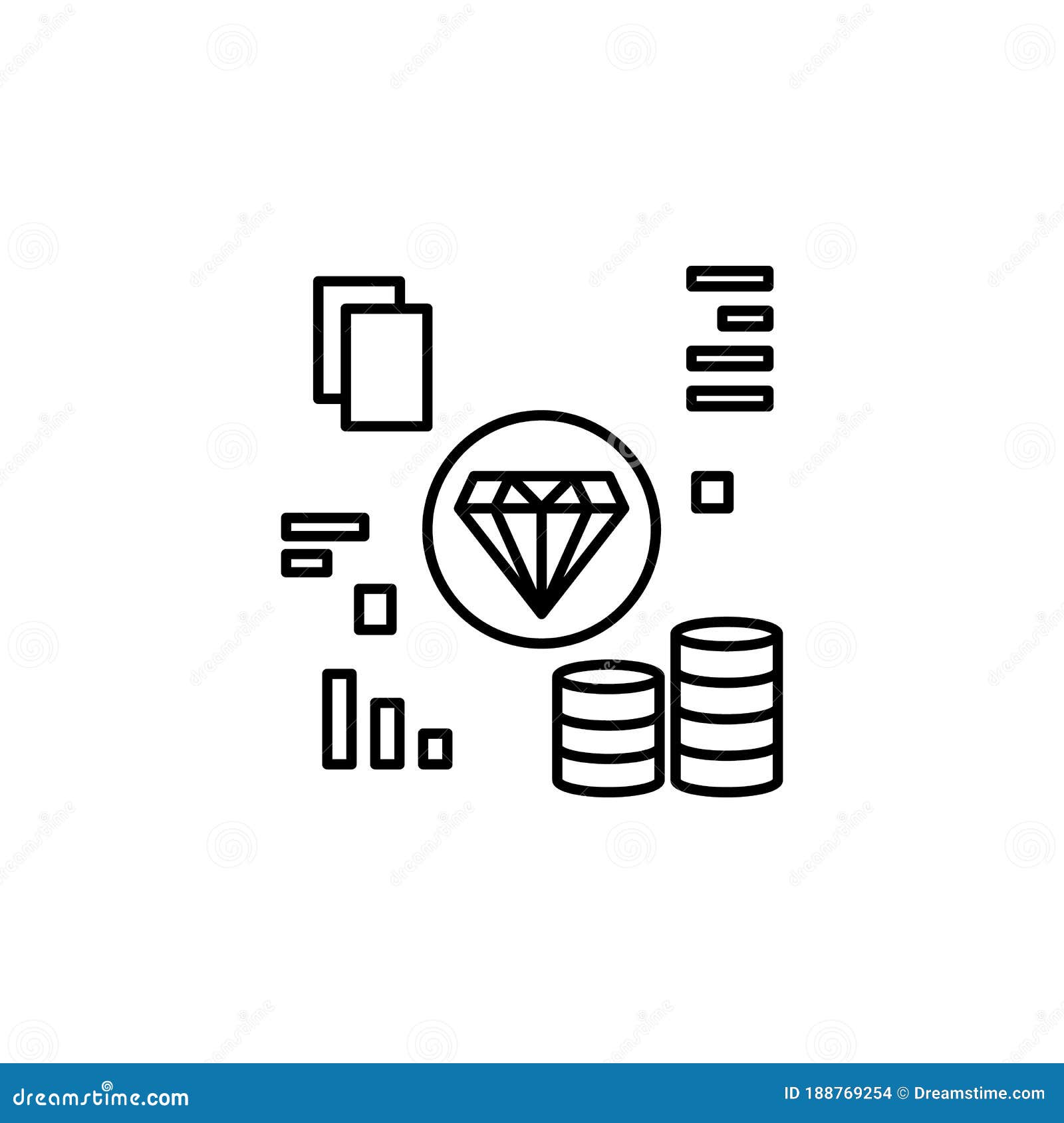 Big Data, Mining, Diamond Icon. Element of Data Analysis Icon for ...