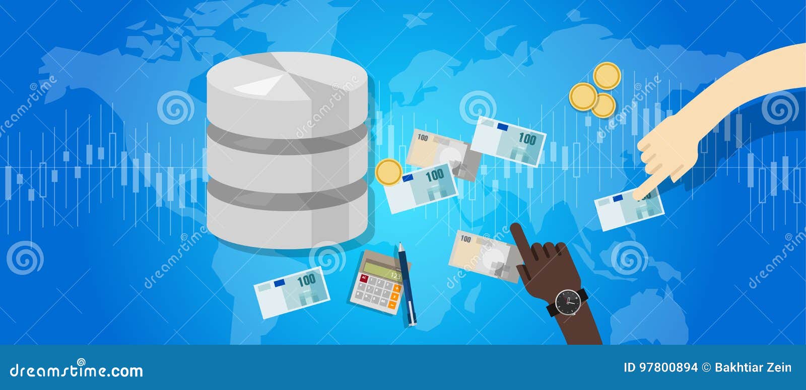 Big Data Monetization Selling Database Pay With Money For Storage World ...