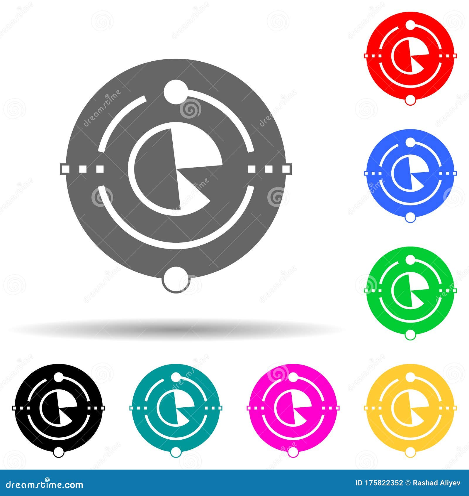 Big Data Multi Color Style Icon. Simple Glyph, Flat Vector of Web ...