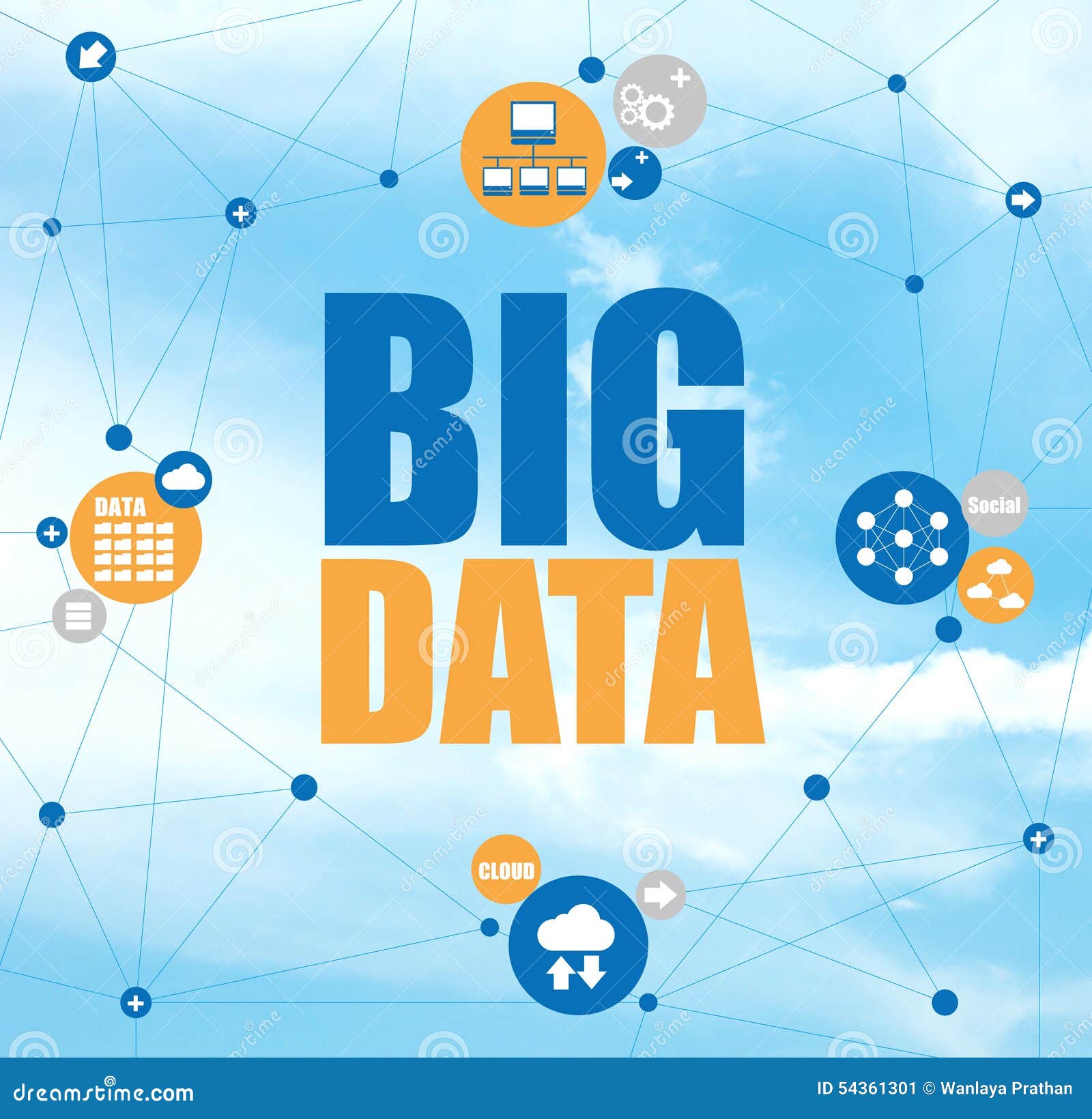 Big Data Network Cloud Computing Concept Stock Illustration ... Big Data Network Cloud Computing Concept Stock Illustration ...