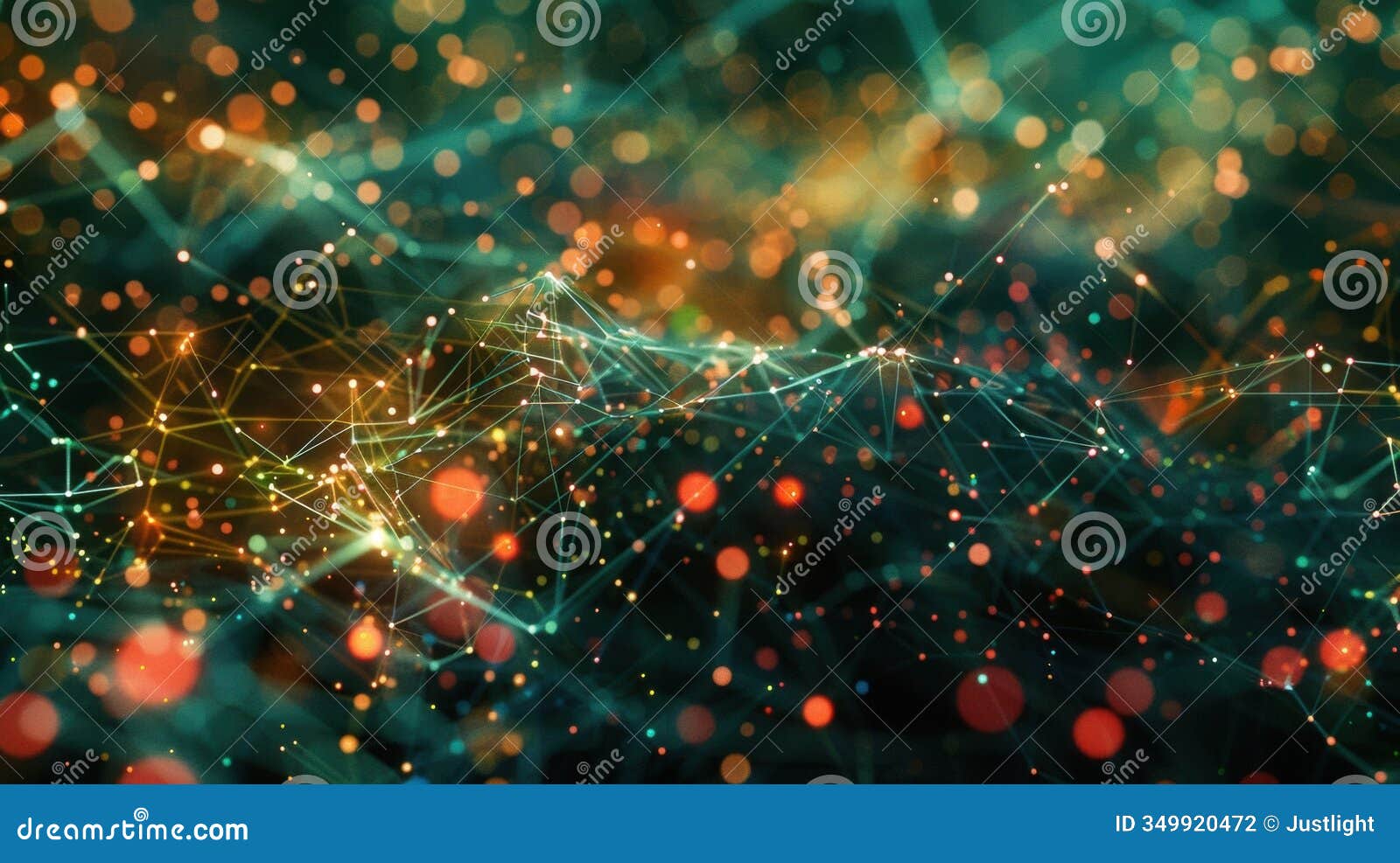 Big Data Network Connecting Glowing Nodes and Lines Stock Photo - Image of telecommunication ...