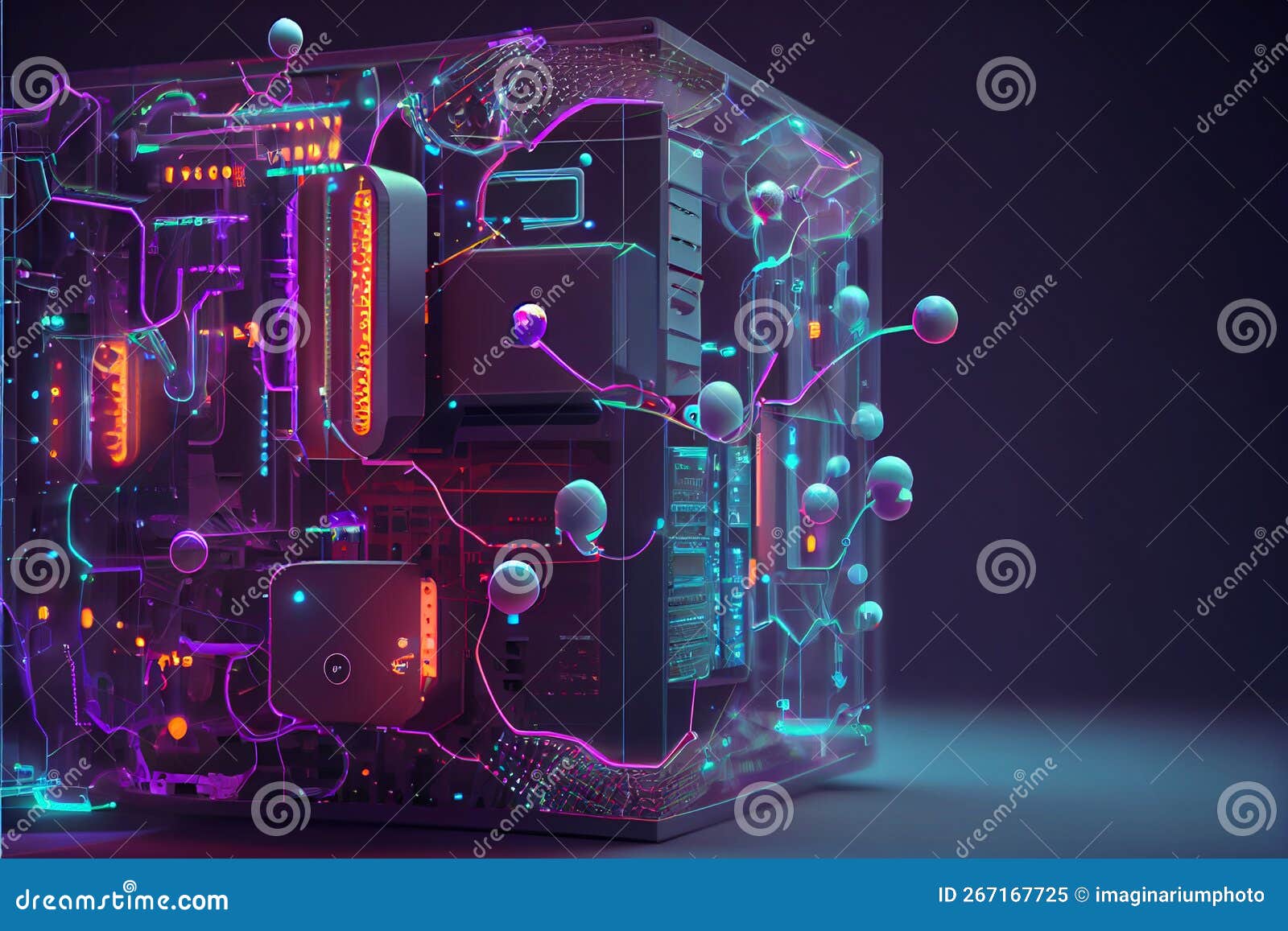 Big Data Network Structure With Artificial Intelligence Software Stock ...