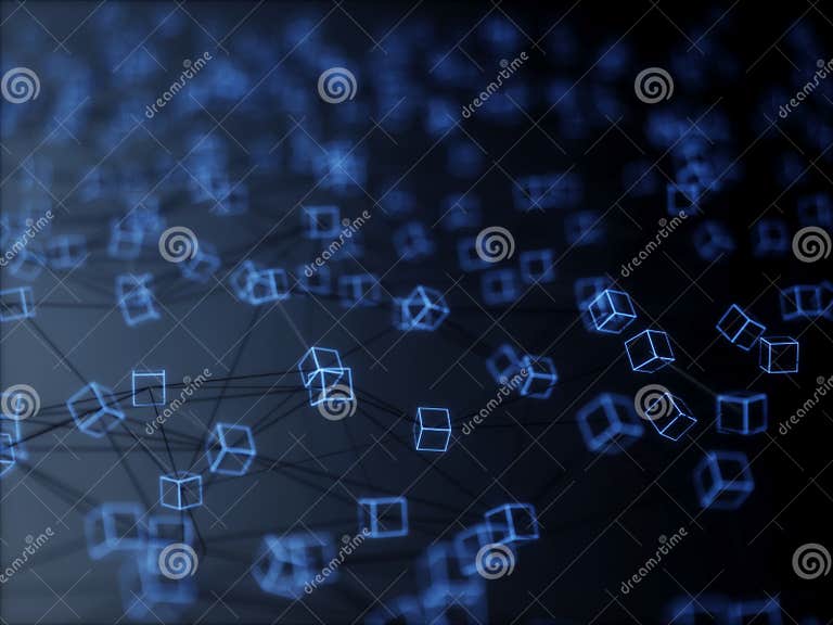 Big Data Node Base Concept Glow Effect Stock Illustration ...