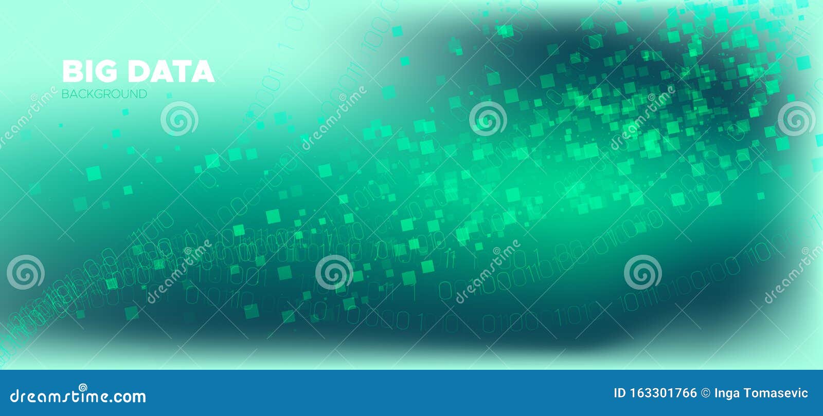 Big Data Numbers Stream. Information Technology Stock Vector ...