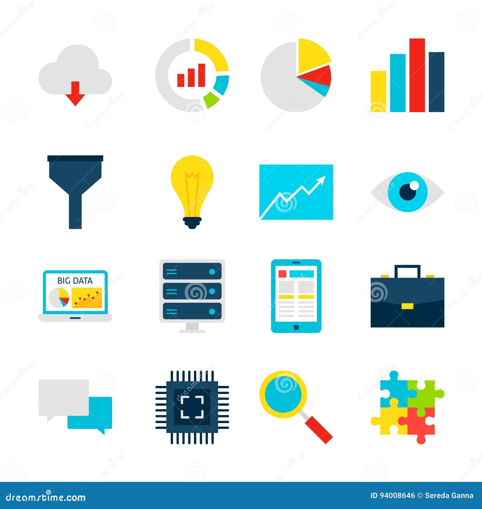 Big Data Objects stock vector. Illustration of design - 94008646