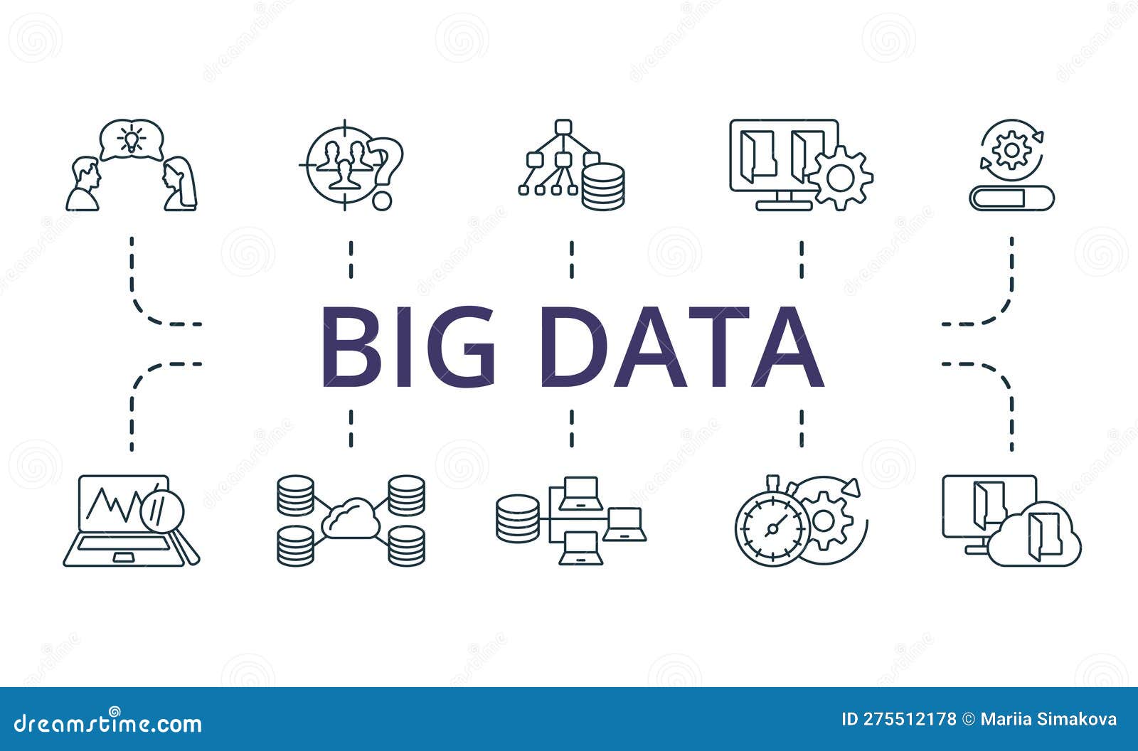 Big Data Outline Set. Creative Icons: Effective Communication ...