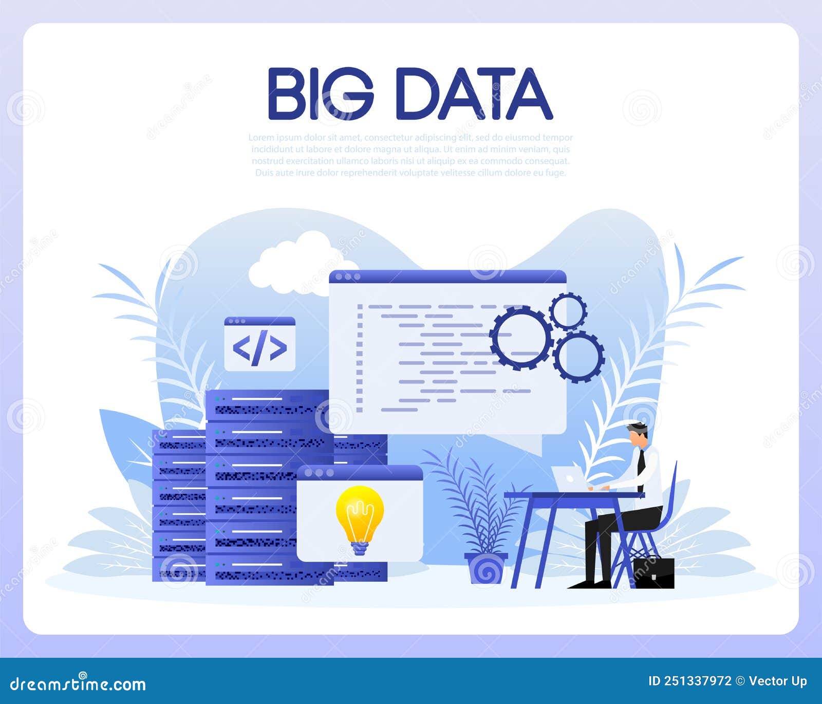 Big Data People. Vector Illustration. Finance Isometric Stock Vector ...