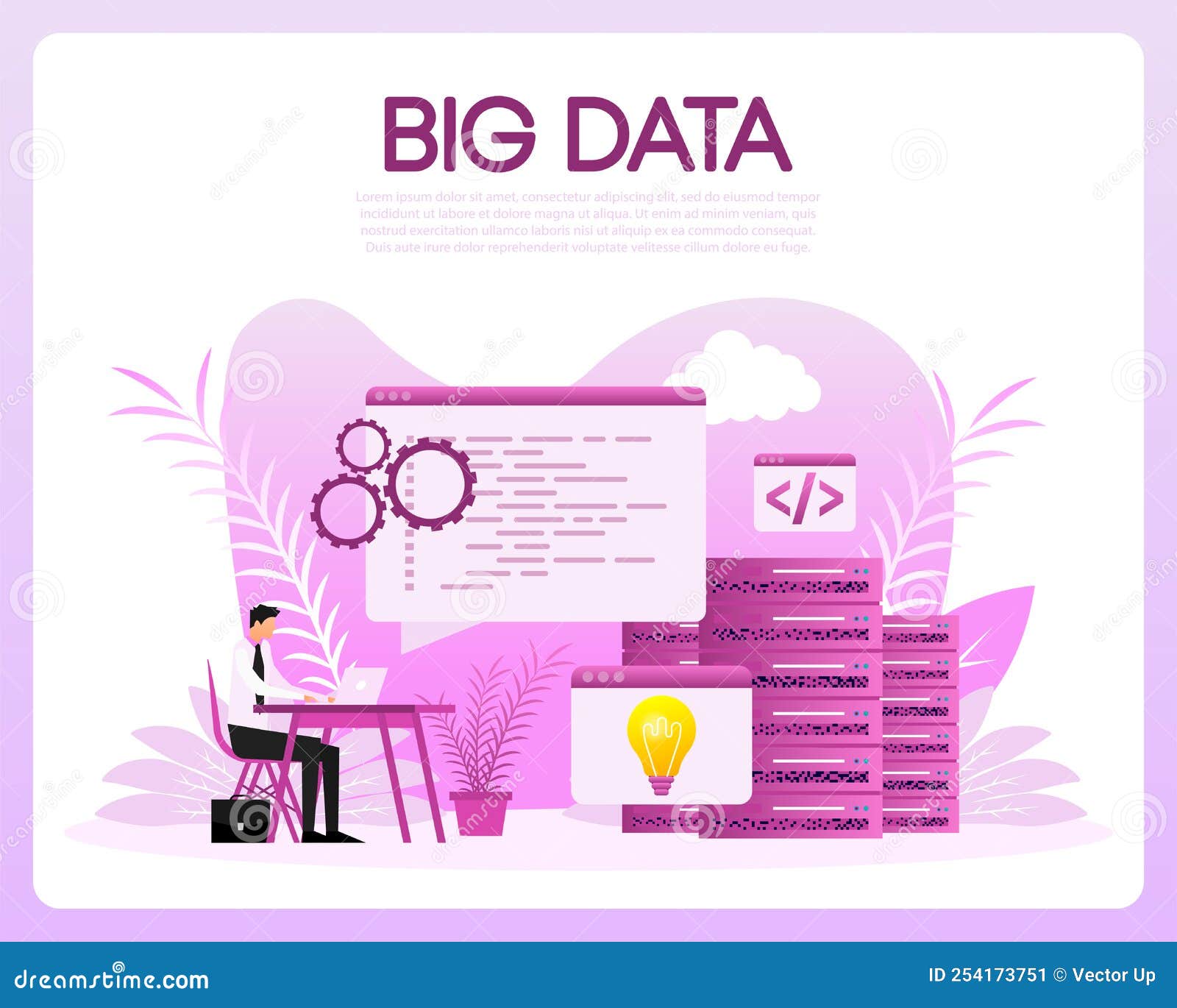 Big Data People. Vector Illustration. Finance Isometric Stock Vector ...