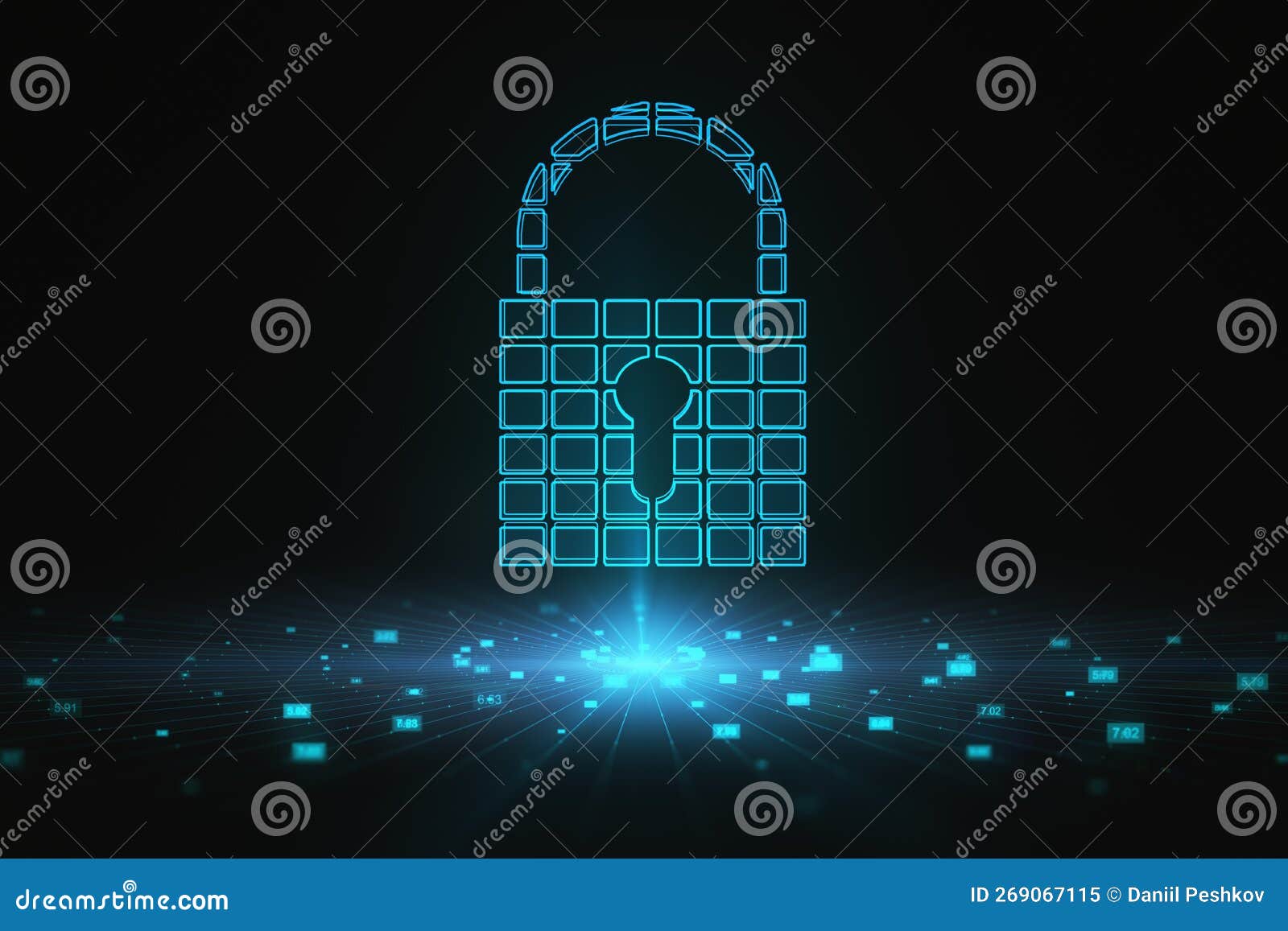Padlock With Keyhole Icon In Personal Data Security Represents Cyber ...